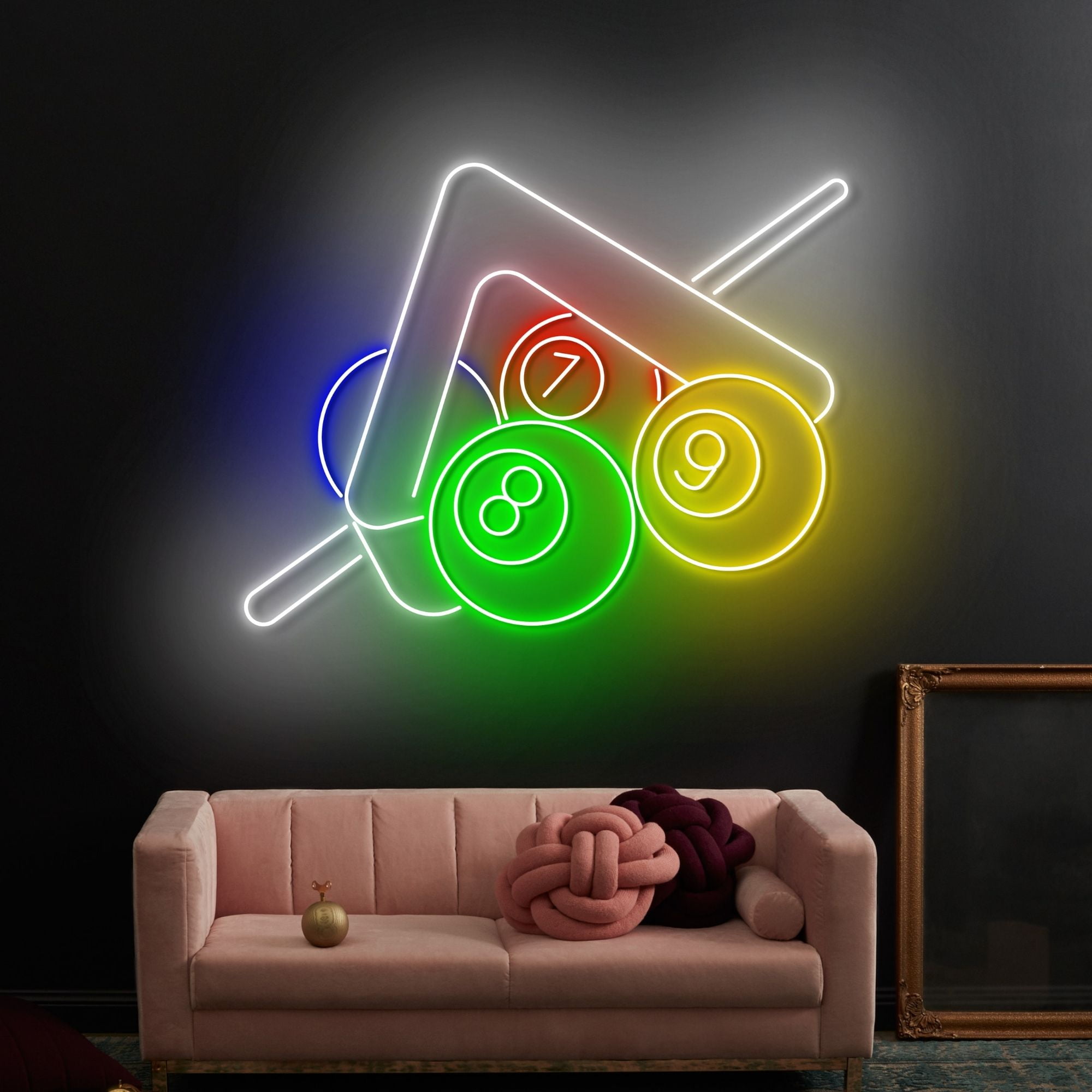 Craftnamesign Billiard Neon Light, Billiard Pool Led Sign, Pool Hall ...