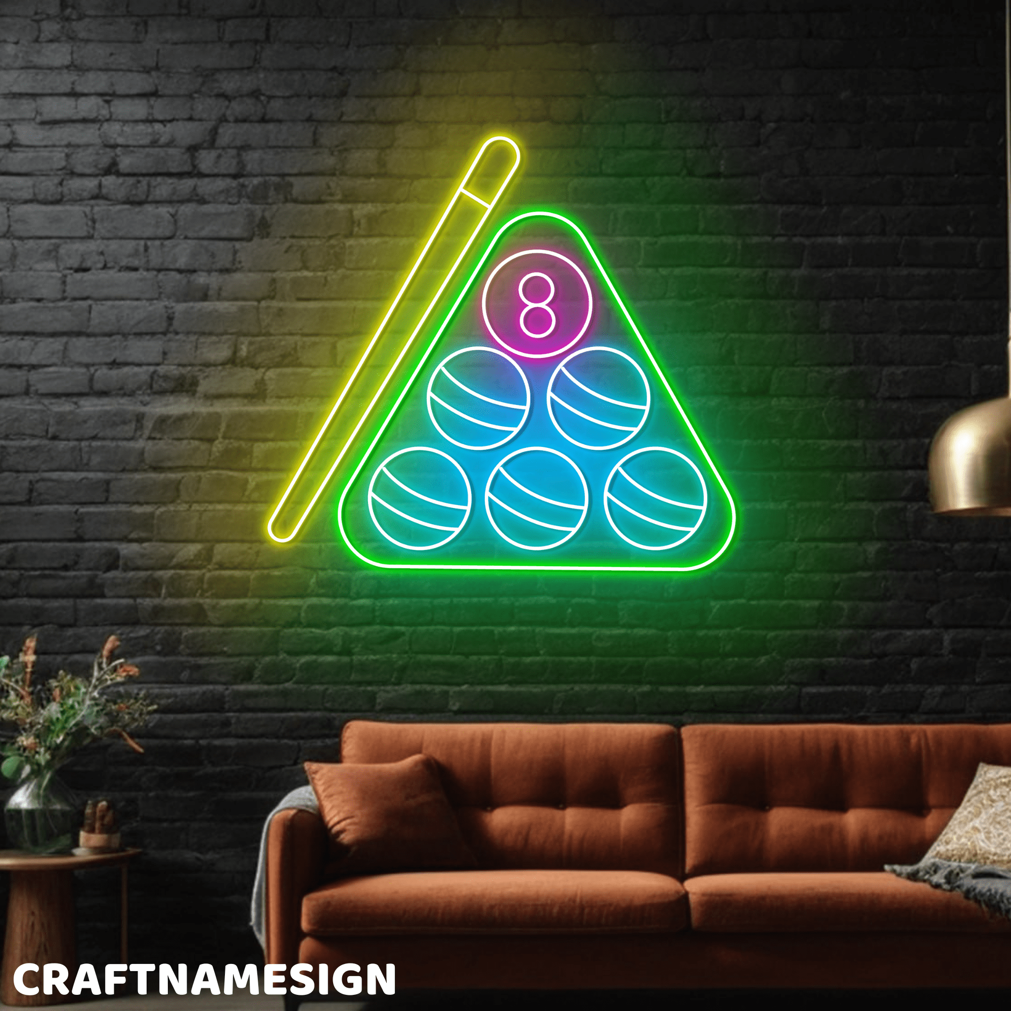 Craftnamesign Billiard Neon Light, Billiard Supplies Store Decor, Pool ...