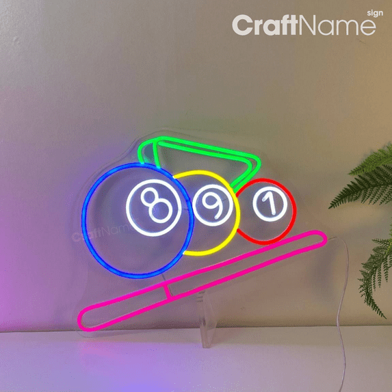Craftnamesign Billiards Led Light for Billiard Club Decor, Pool Hall ...