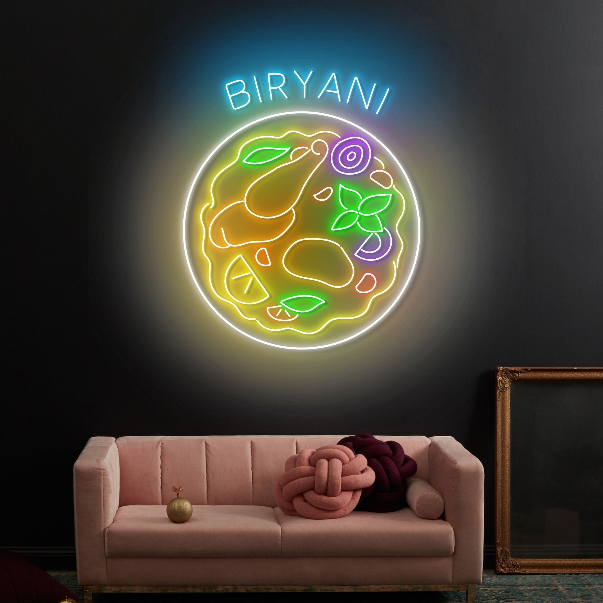 Craftnamesign Biryani Neon Sign, Biryani Indian Restaurant Led Light ...