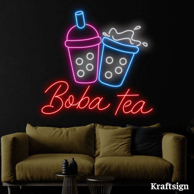 Craftnamesign Boba Tea Neon Sign, Bubble Tea LED Sign, Boba Tea Decor ...