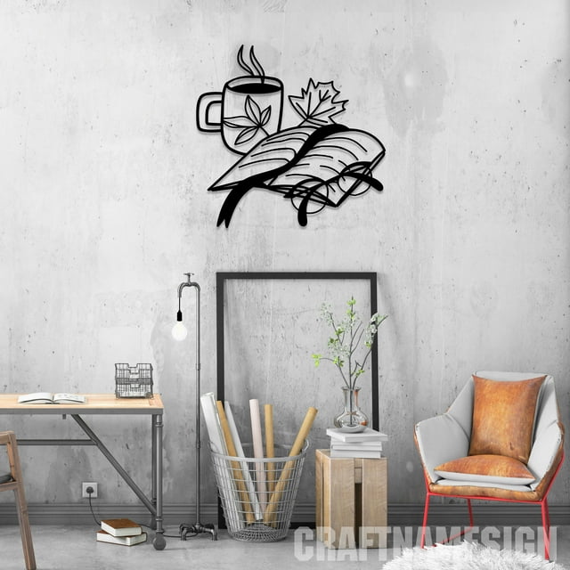 Craftnamesign Book Coffee Metal Sign, Custom Library Sign, Book Club ...