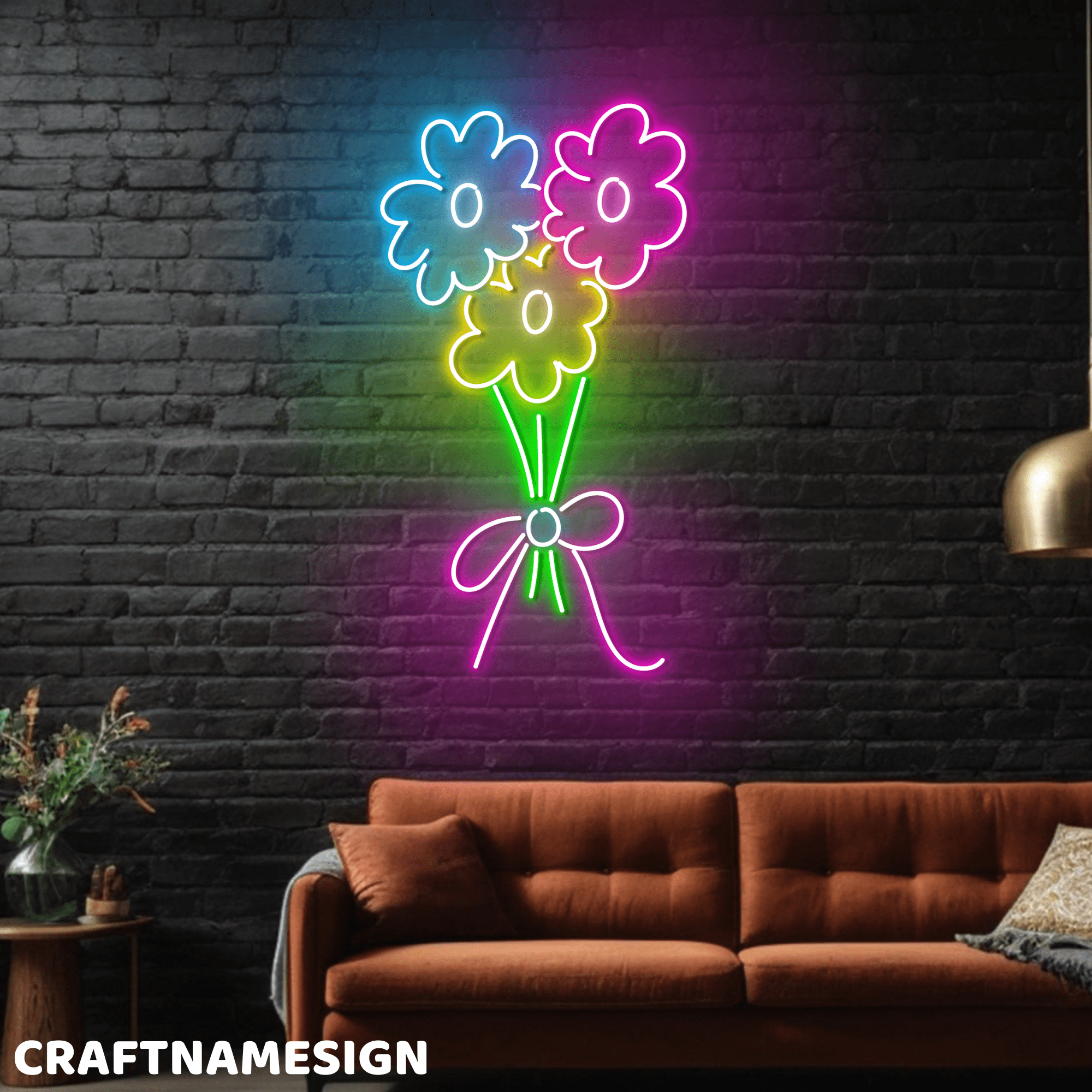 Craftnamesign Bouquet Flower Neon Light For Florist Shop Beauty Spa ...