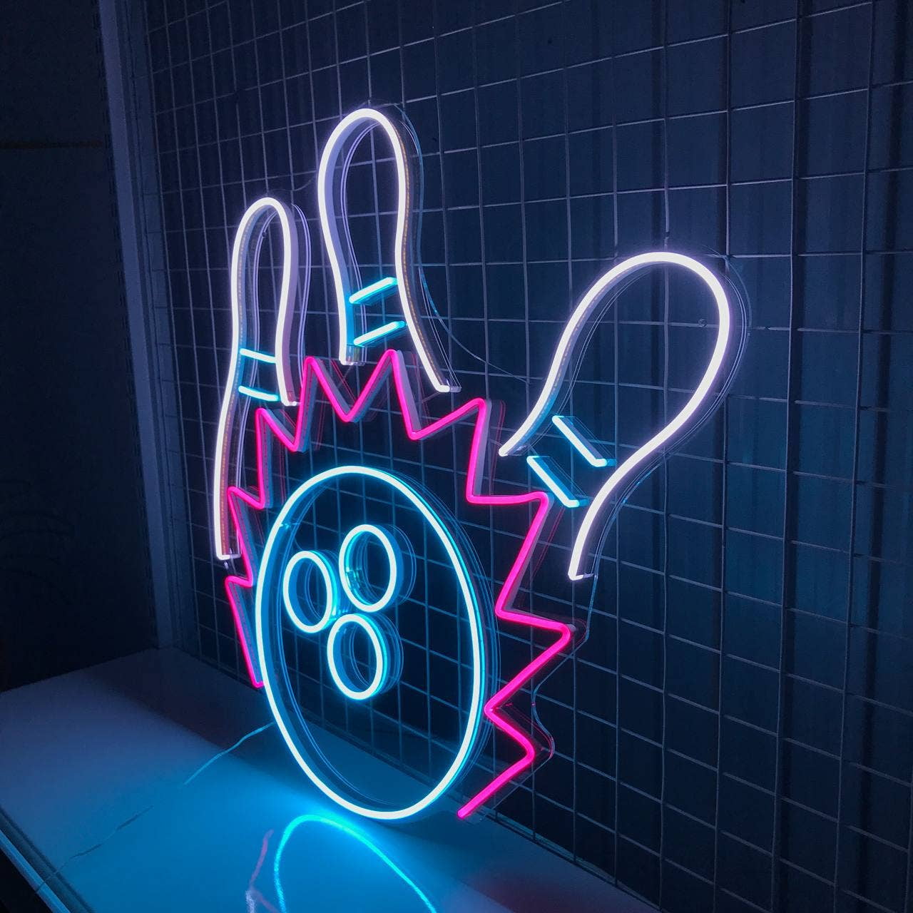Craftnamesign Bowling Ball Neon Sign, Bowling Game Store Decor ...