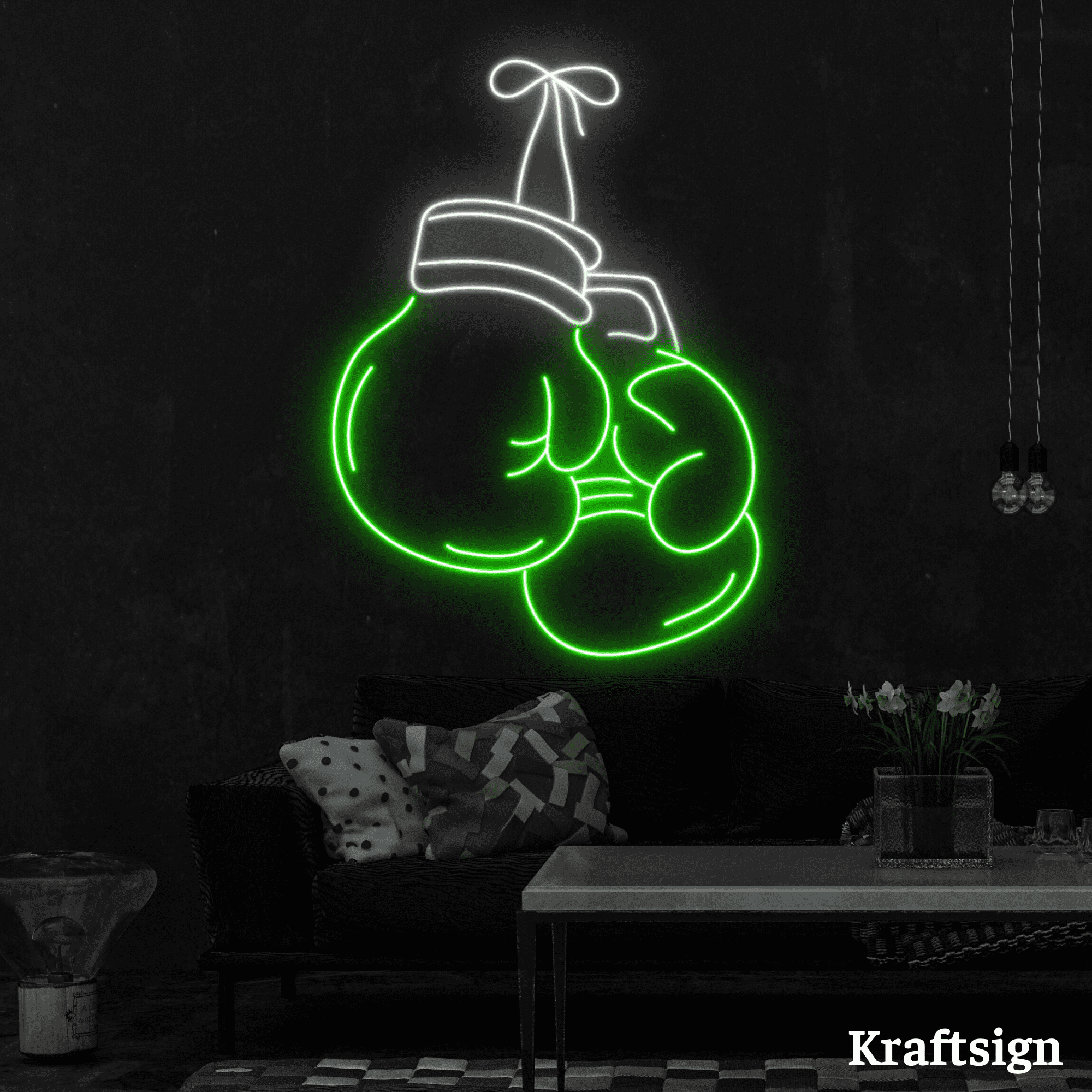 Craftnamesign Boxing Gloves Neon Sign, Boxing Club Decor, Gift For Him ...