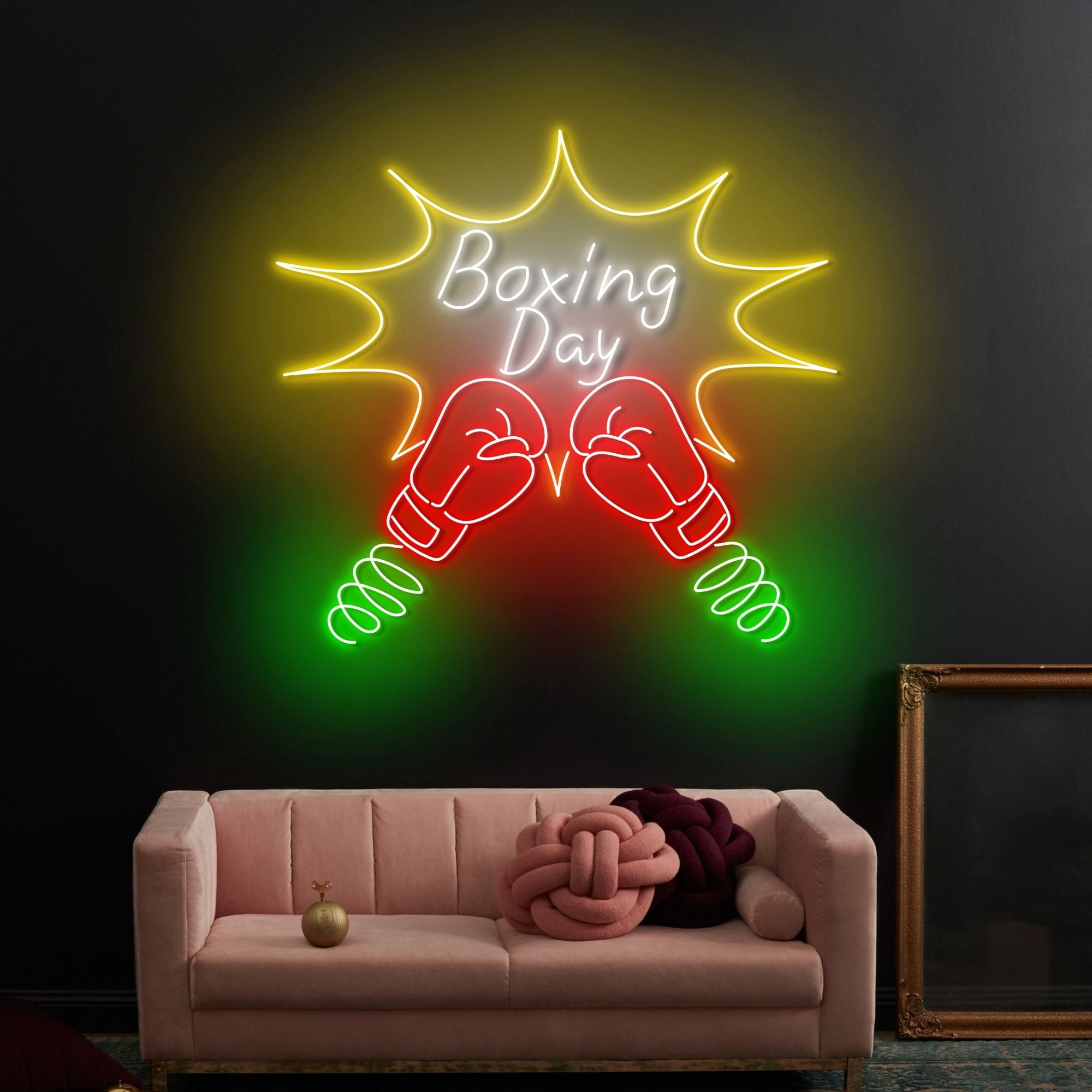 Craftnamesign Boxing Gloves Neon Sign, Boxing Day LED Light Decor ...
