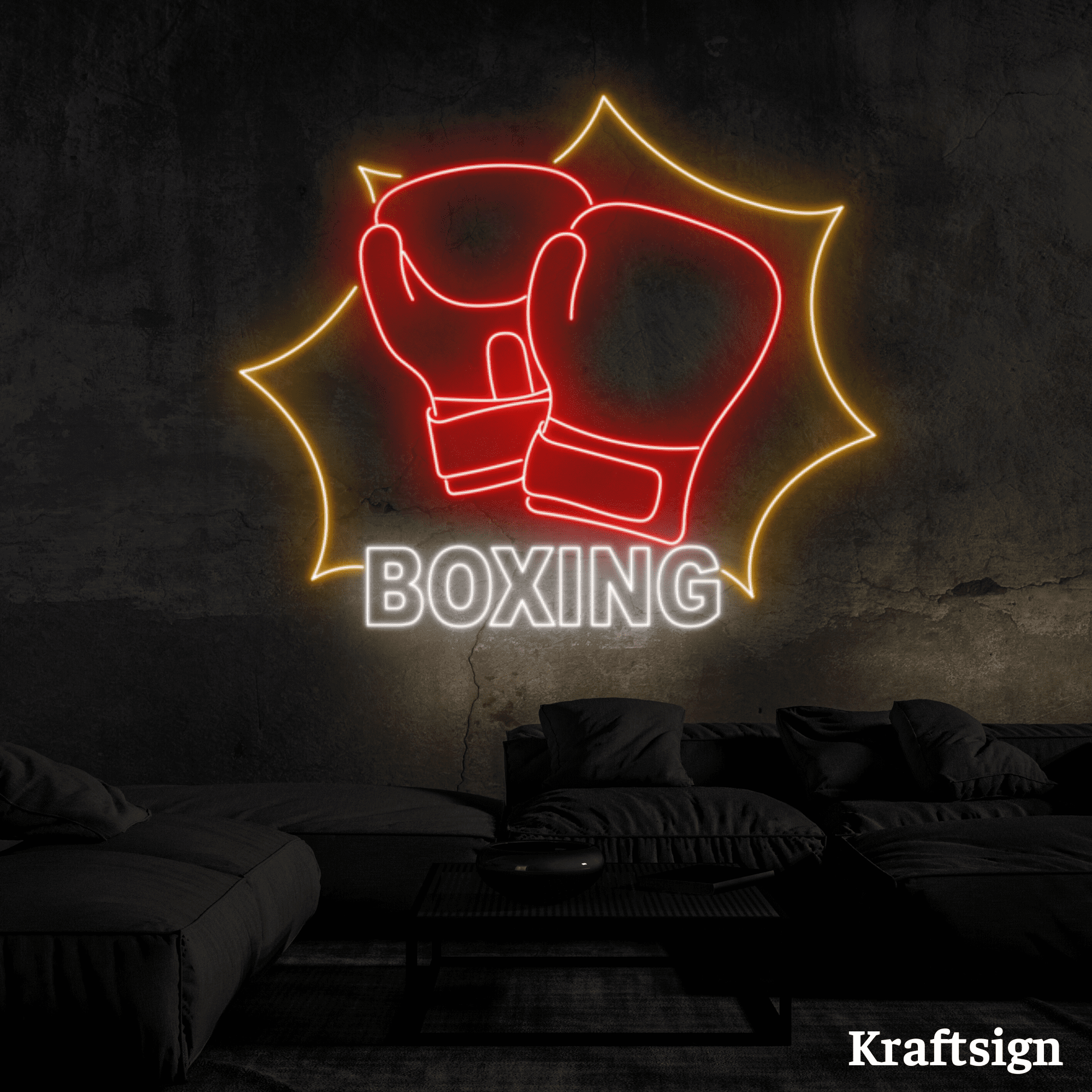 Craftnamesign Boxing Neon Signs, Boxing Club LED Signs, Man Cave Decor ...