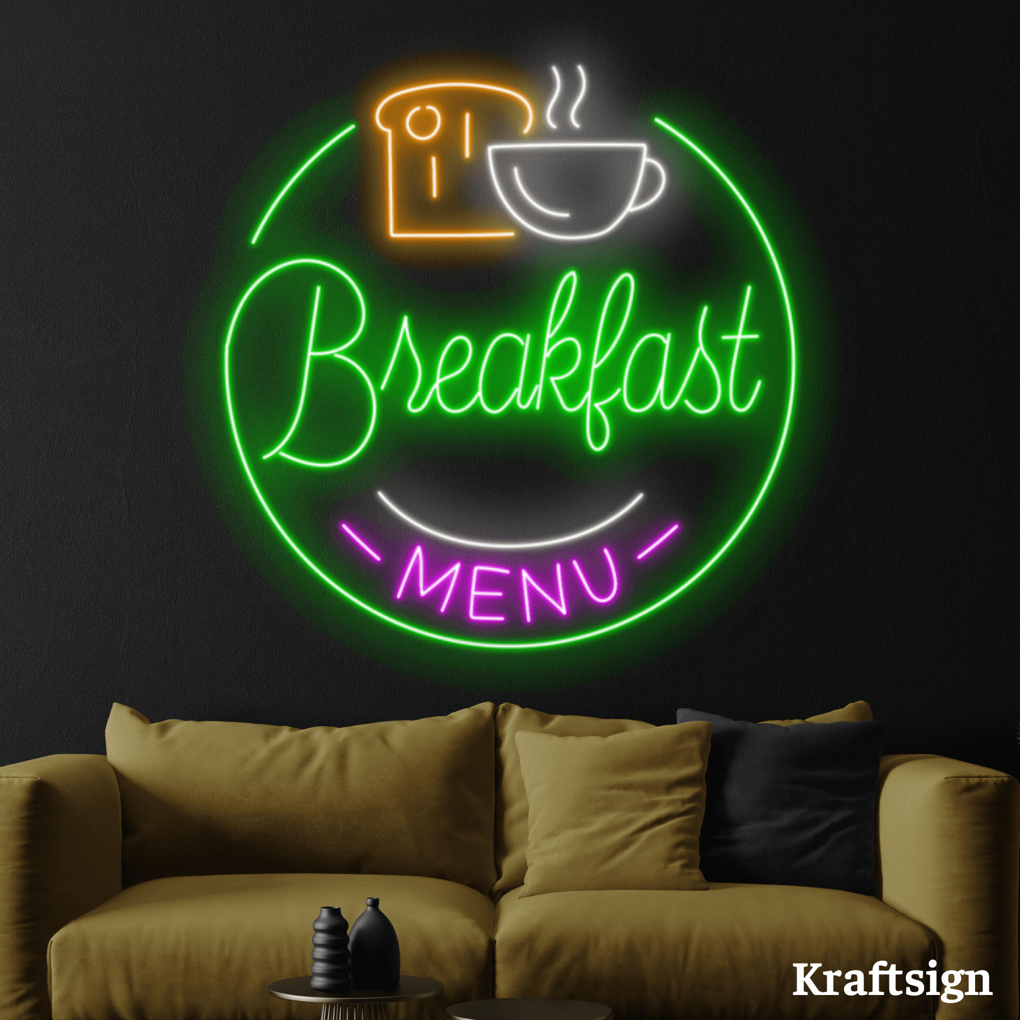 Craftnamesign Breakfast Neon Sign, Coffee Shop Sign, Breakfast Shop ...