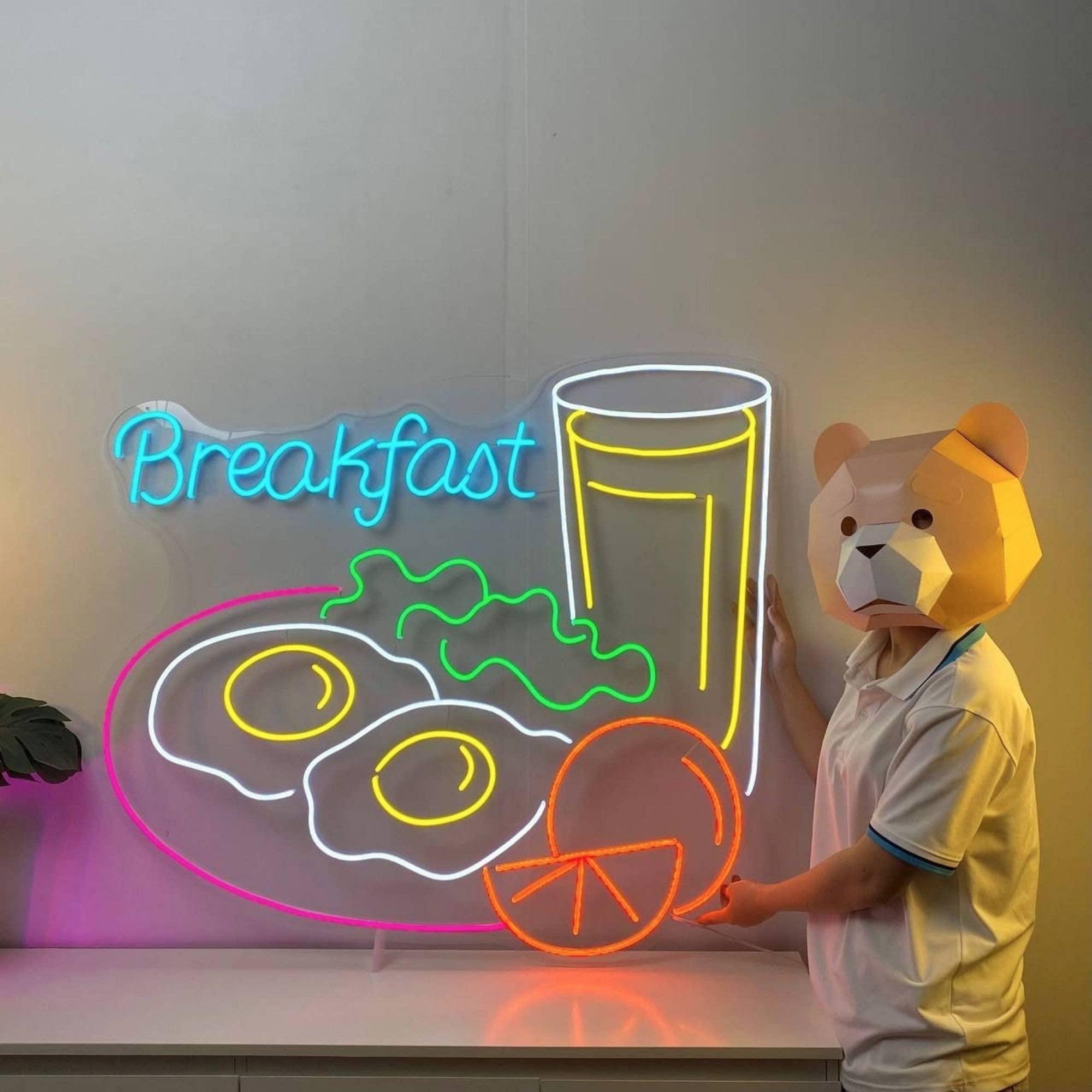 Craftnamesign Breakfast Neon Sign For Wall Decor, Breakfast Restaurant ...