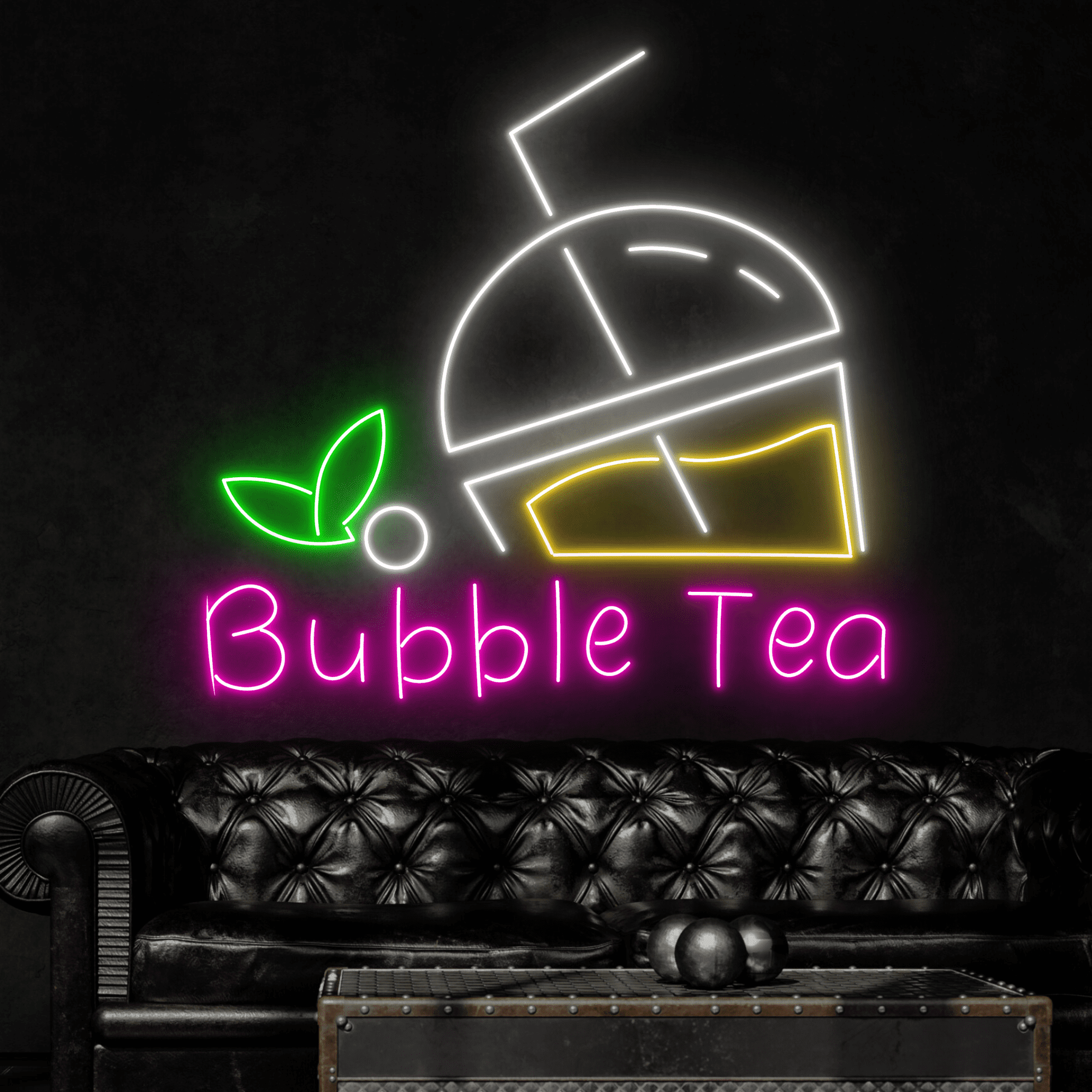 Craftnamesign Bubble Tea Neon Sign, Bubble Tea Wall Art, Bubble Tea ...