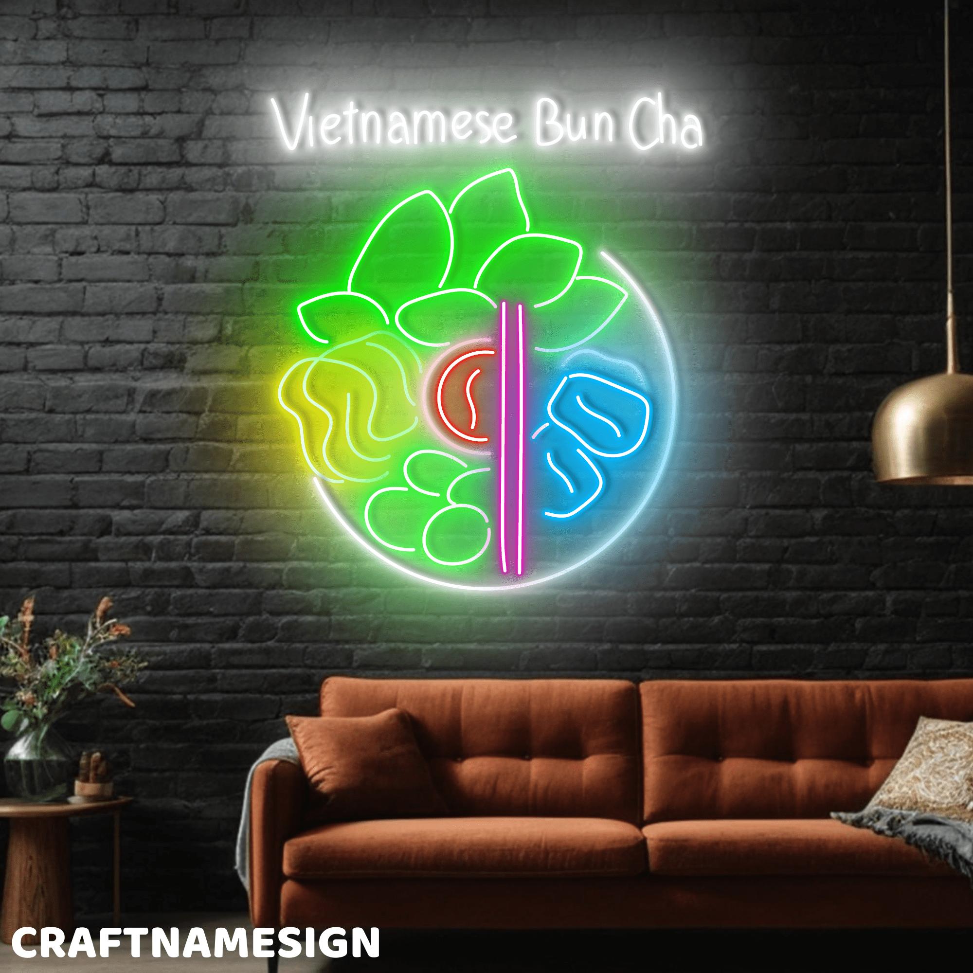 Craftnamesign Bun Cha Neon Sign, Vietnamese Cuisine Wall Decor ...