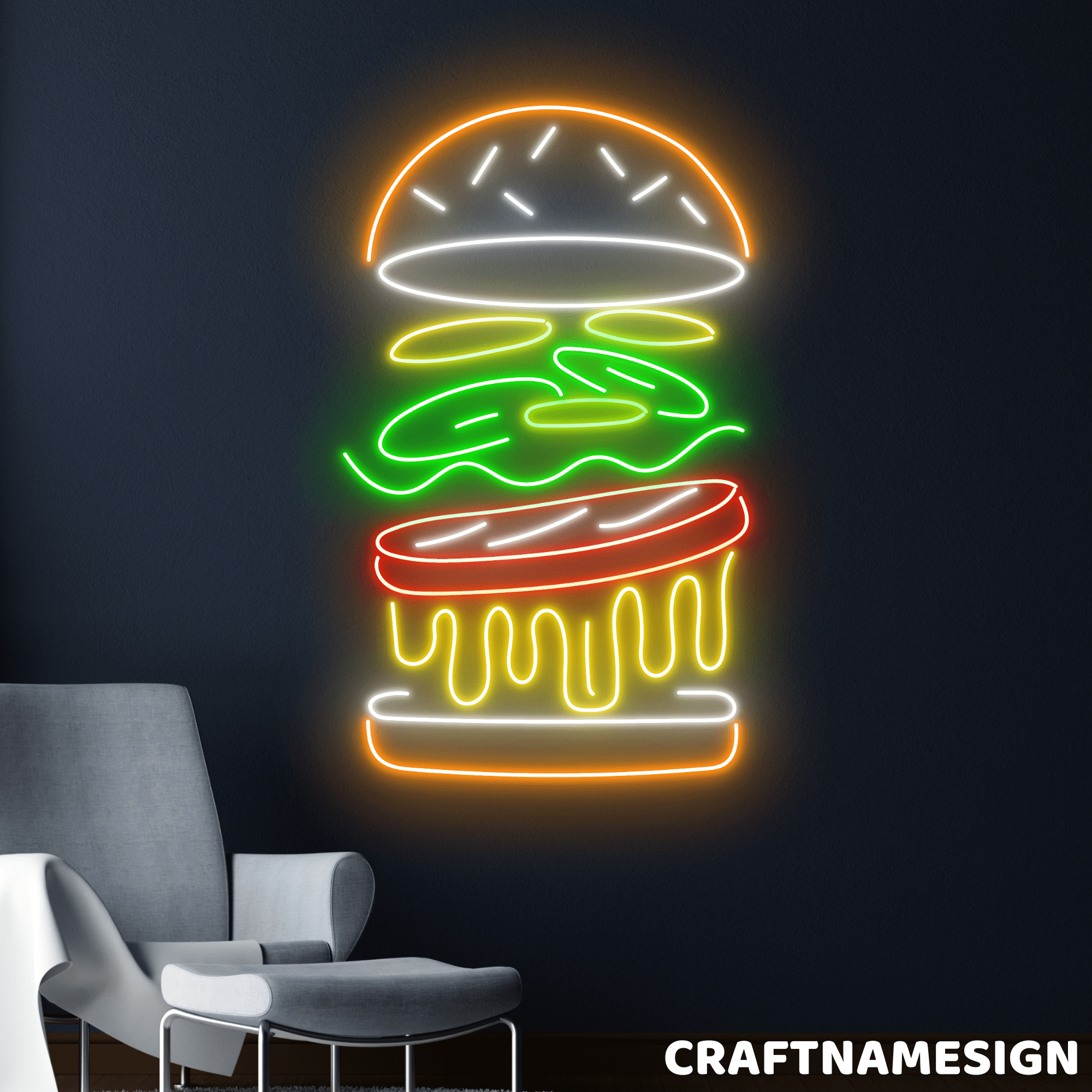 Craftnamesign Burger Insight Sign, Hamburger Shop Wall Decor ...