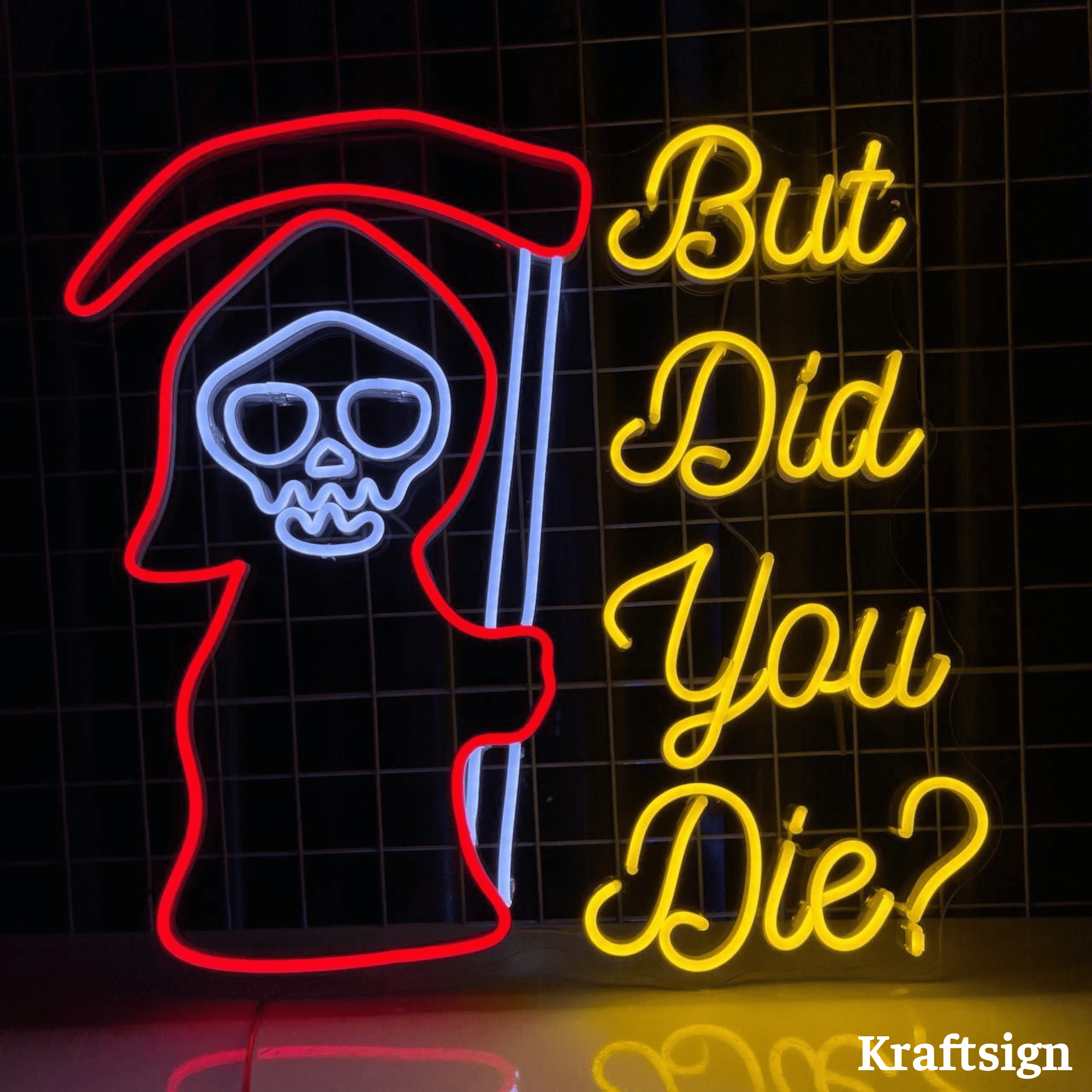 Craftnamesign But Did You Die Neon Sign, Ghost LED Sign, Halloween ...