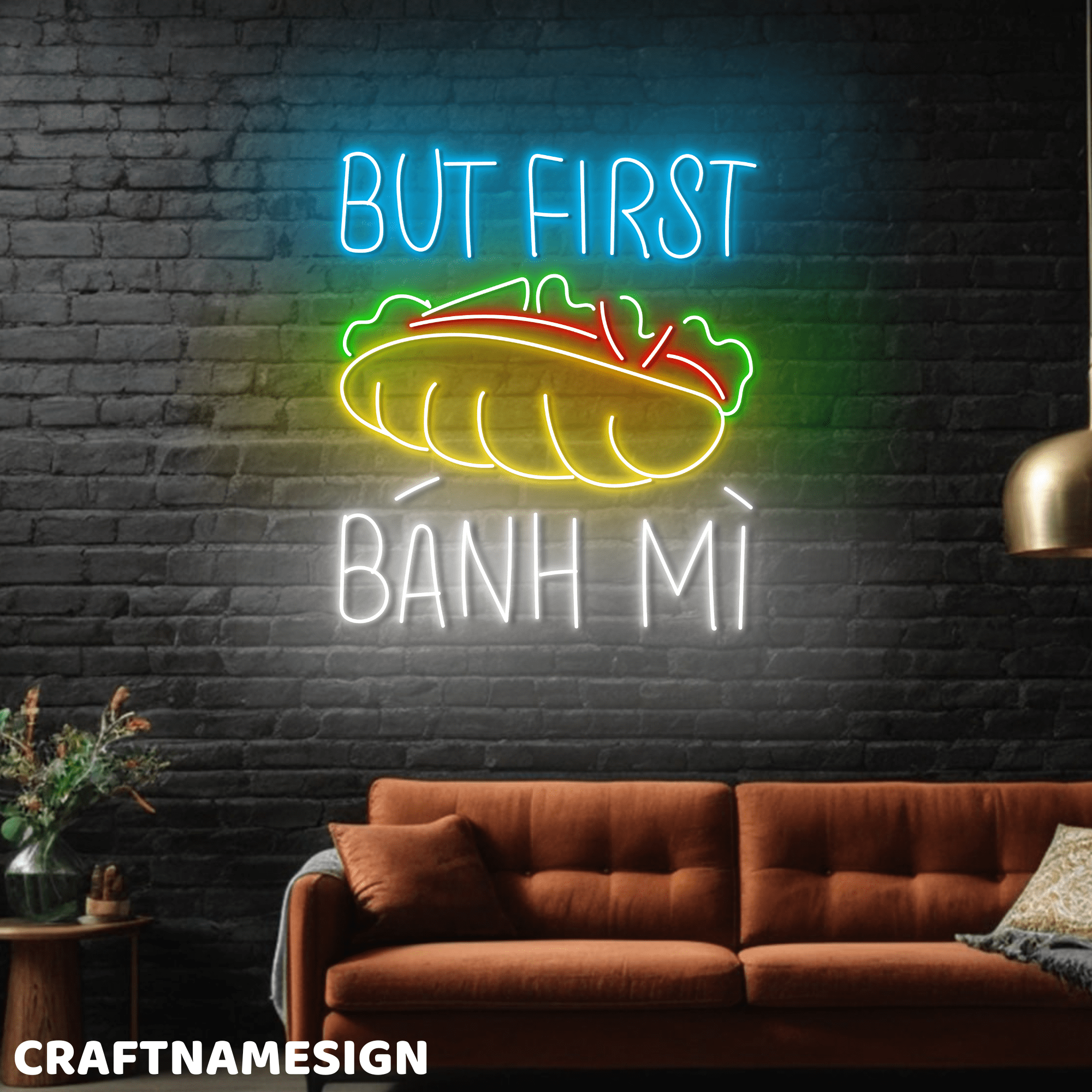 Craftnamesign But First Banh Mi Neon Light For Vietnamese Restaurant ...