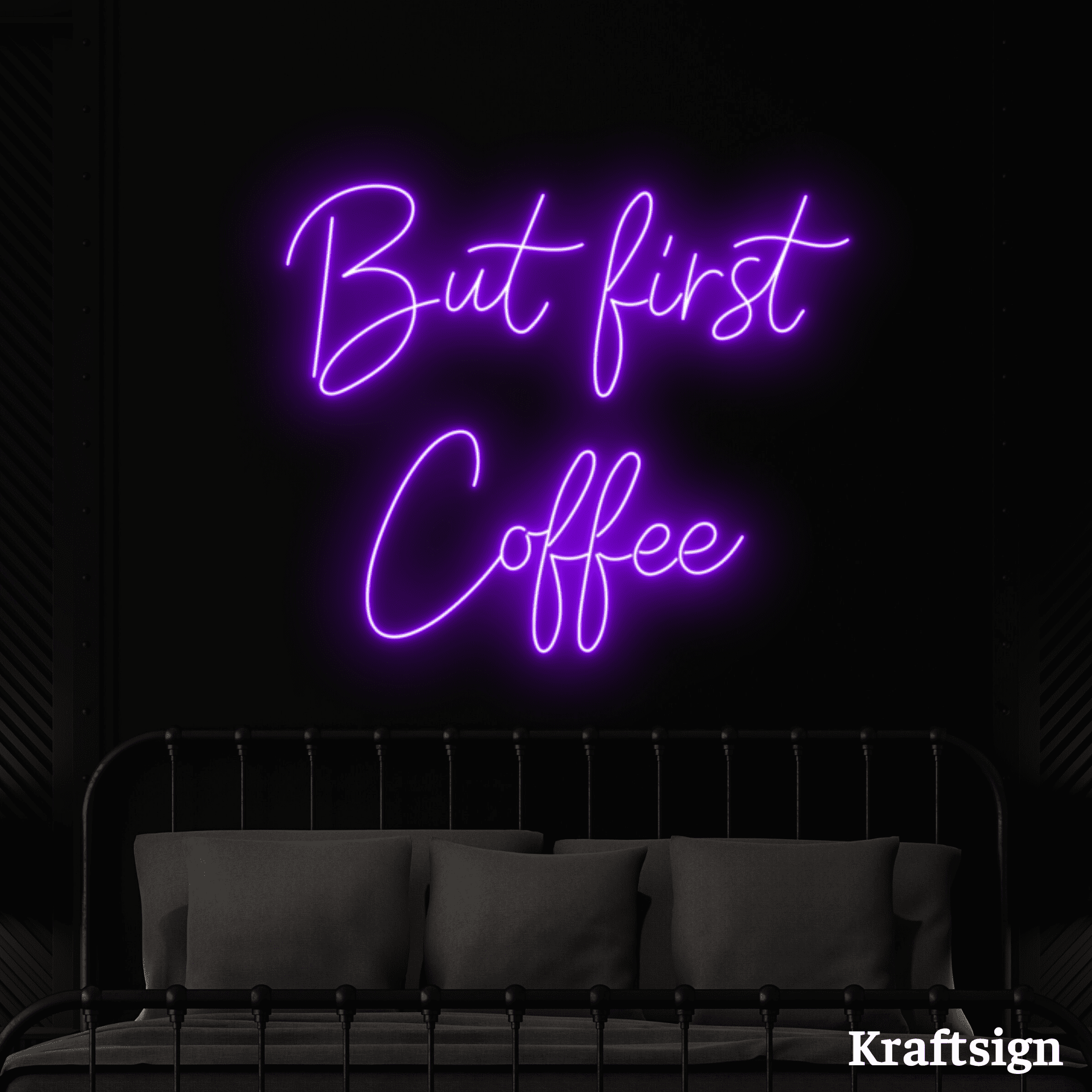 Craftnamesign But First Coffee Neon Sign, Coffee Shop Decor, Quotes ...