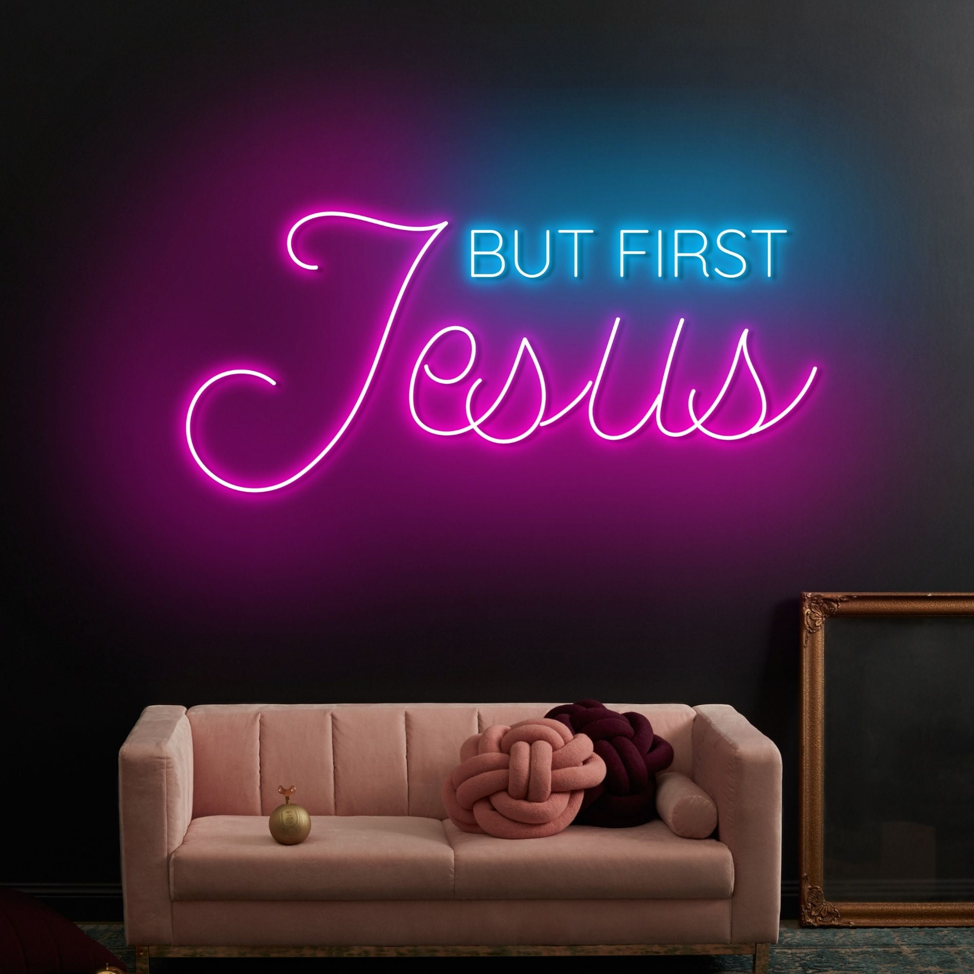 Craftnamesign But First Jesus Neon Light, But First Jesus Led Sign ...