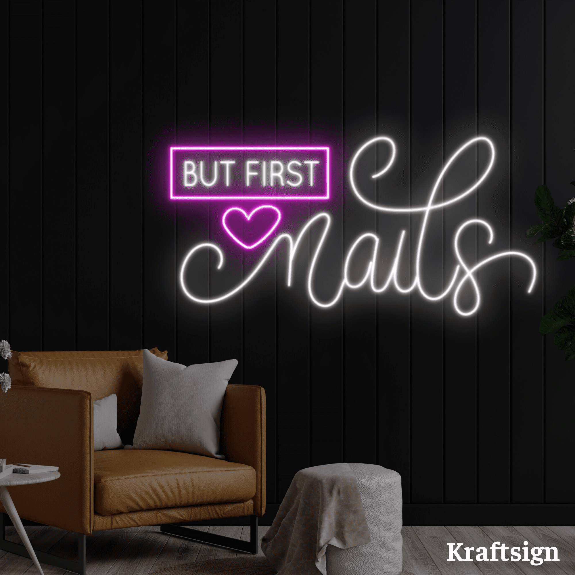 Craftnamesign But First Nails Neon Sign, Nails LED Sign, Nails Shop ...