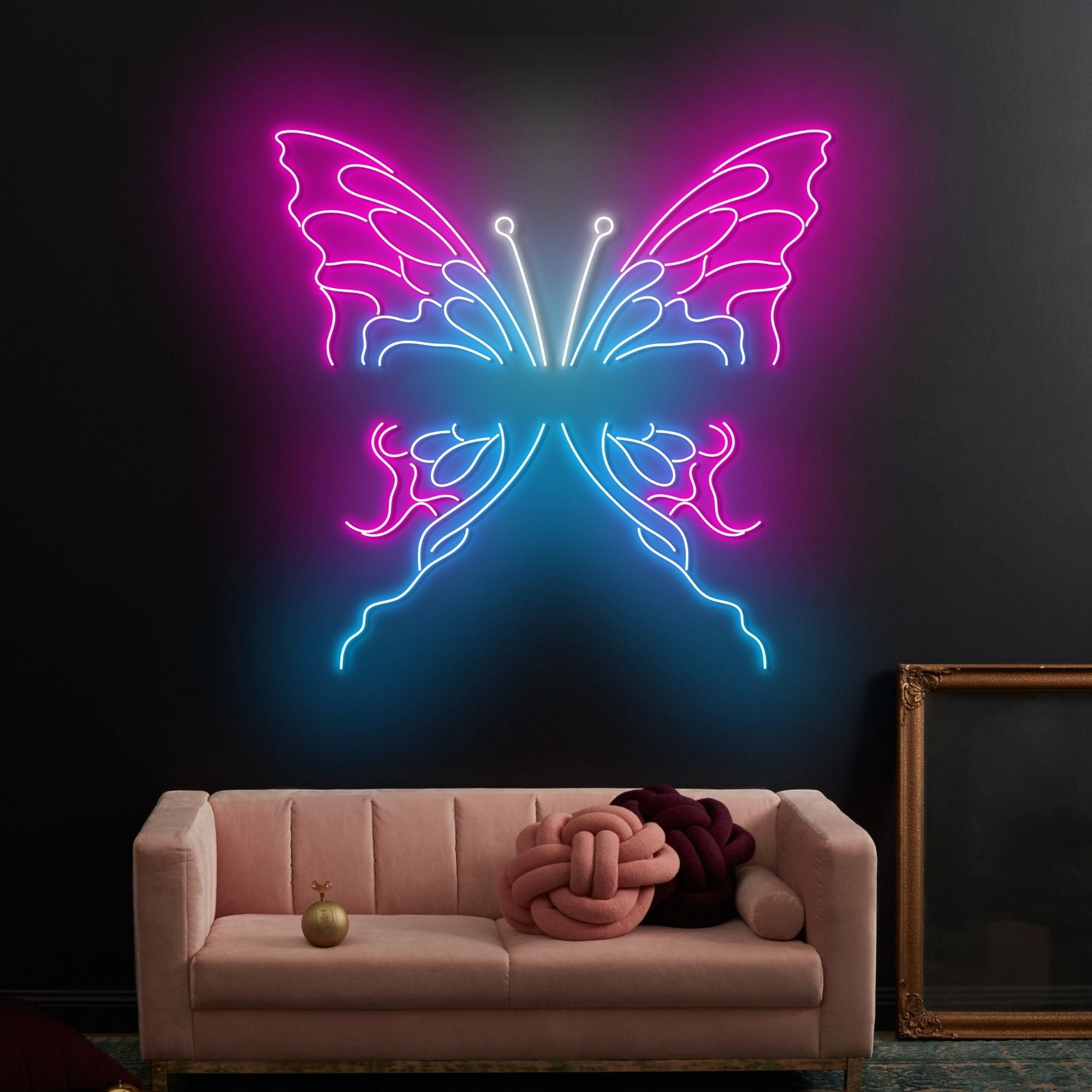 Craftnamesign Butterfly Wings Neon Sign, Butterfly Wings Wall Art ...