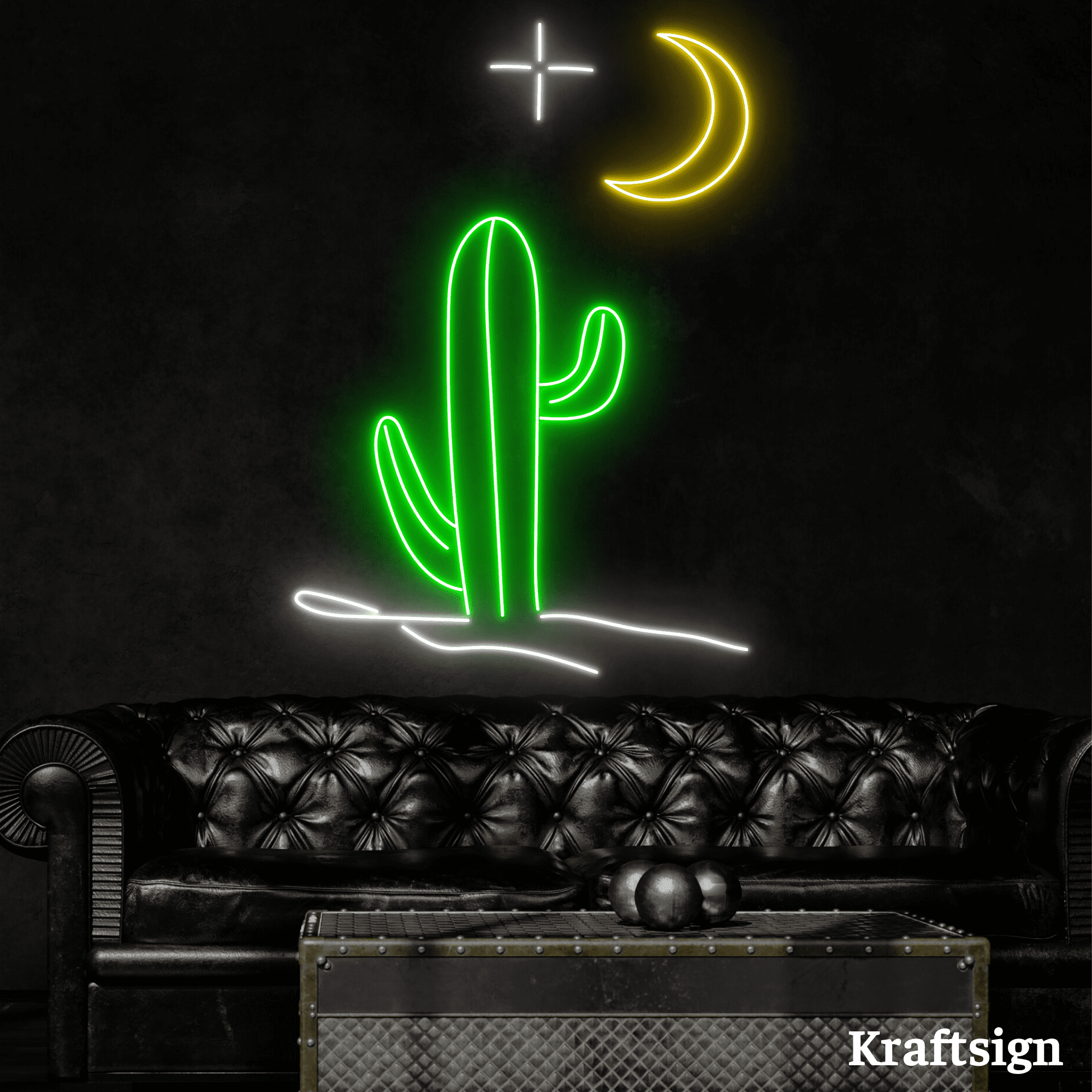 Craftnamesign Cactus Neon Sign, Cactus Wall Decor, Cactus Wall Art ...