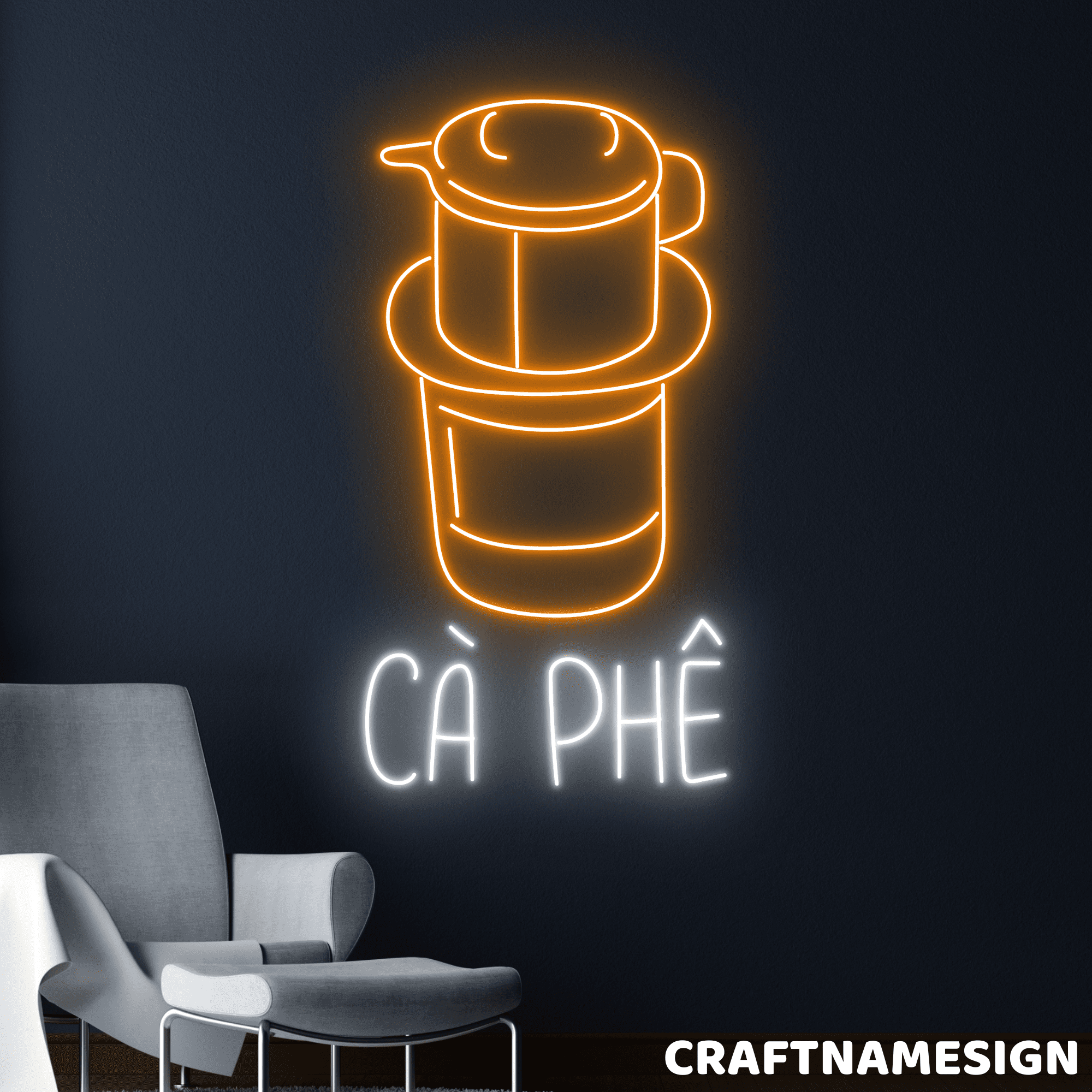 Craftnamesign Cafe Neon Sign, Vietnamese Coffee Wall Decor, Coffee ...