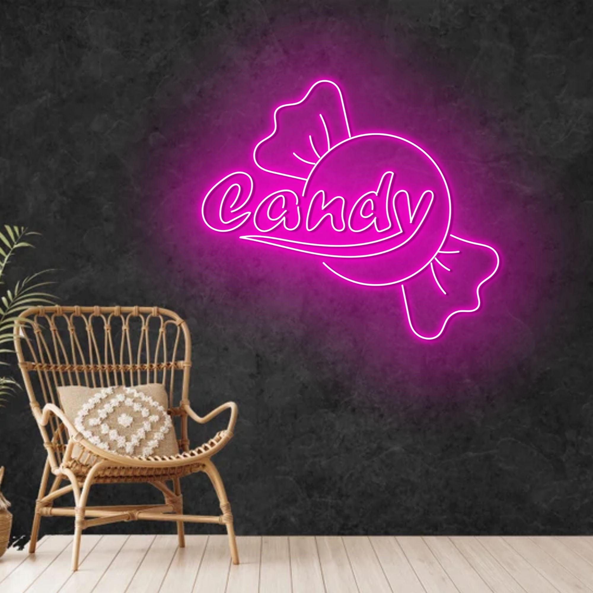 Craftnamesign Candy Neon Light, Confectionery Shop Wall Art, Candy Shop ...
