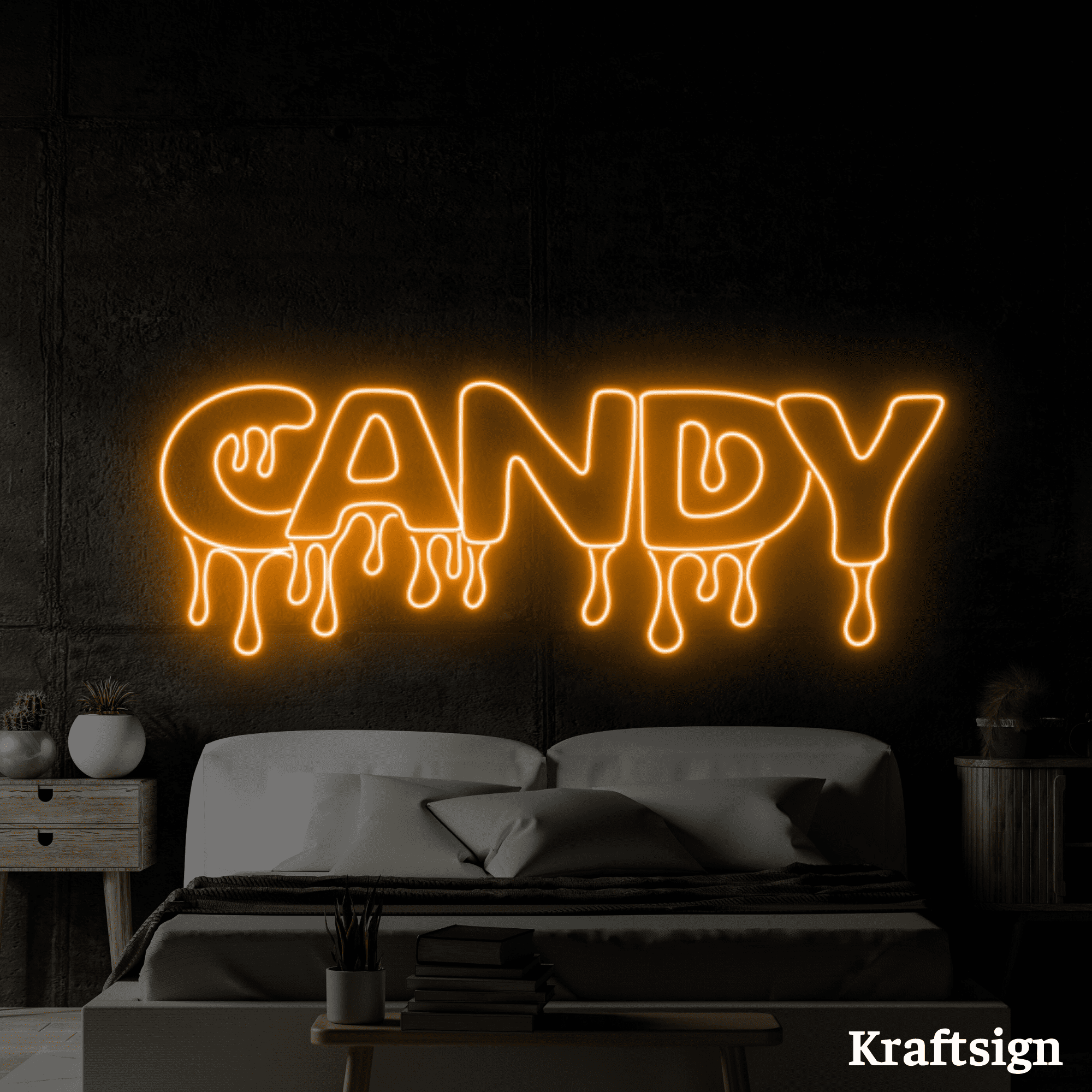 Craftnamesign Candy Neon Sign, Candy Shop Party Decor, Sweet Shop LED ...