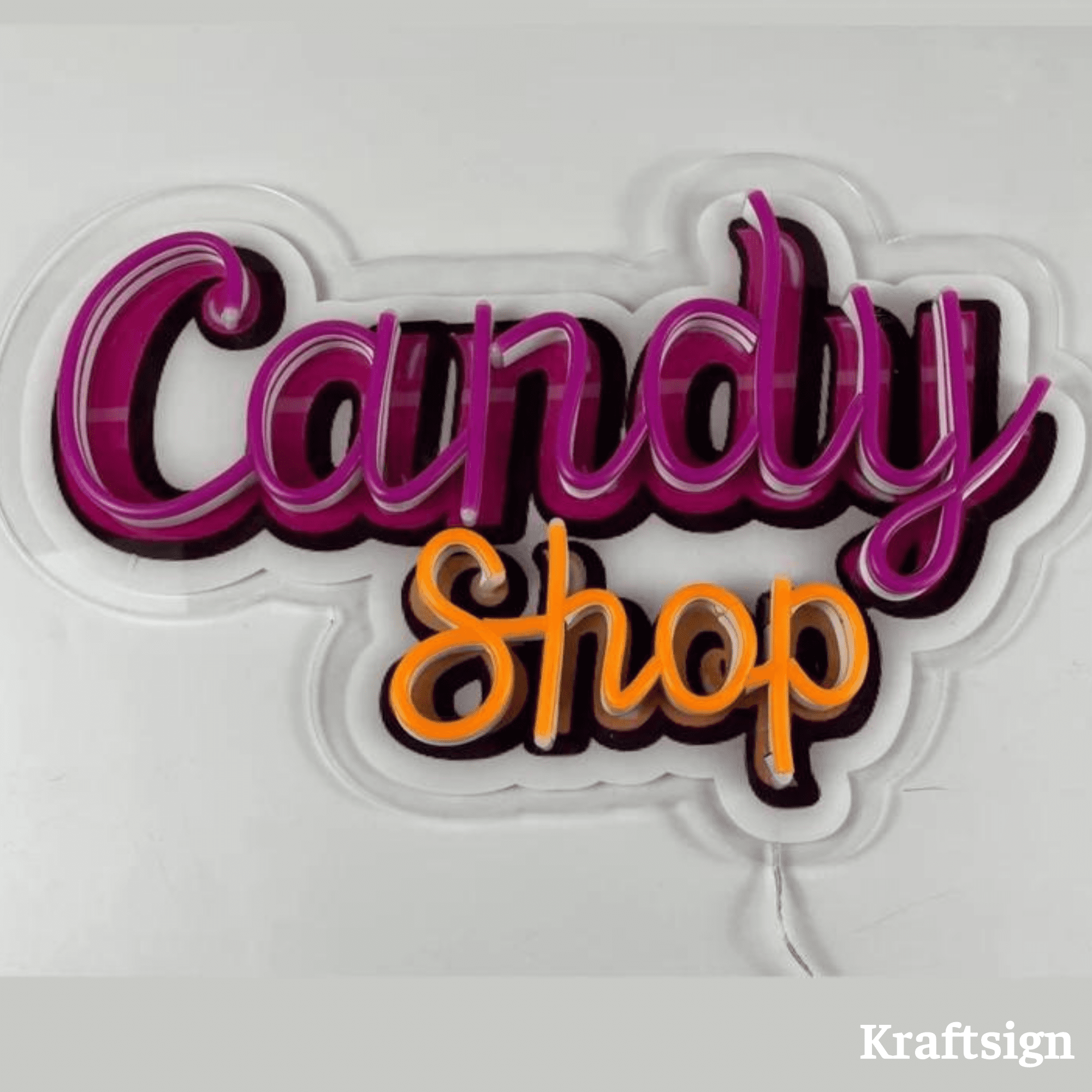Craftnamesign Candy Shop Neon Acrylic Print Sign, Lollipop Led Signage ...