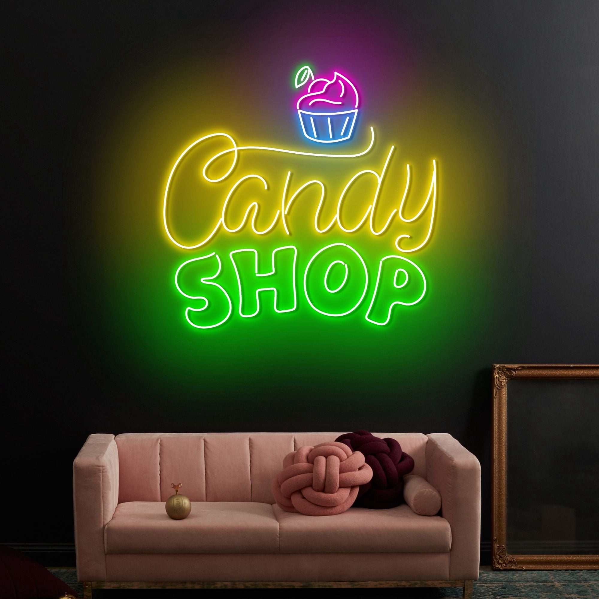 Craftnamesign Candy Shop Neon Signboard, Open Led Light For Candy Shop ...