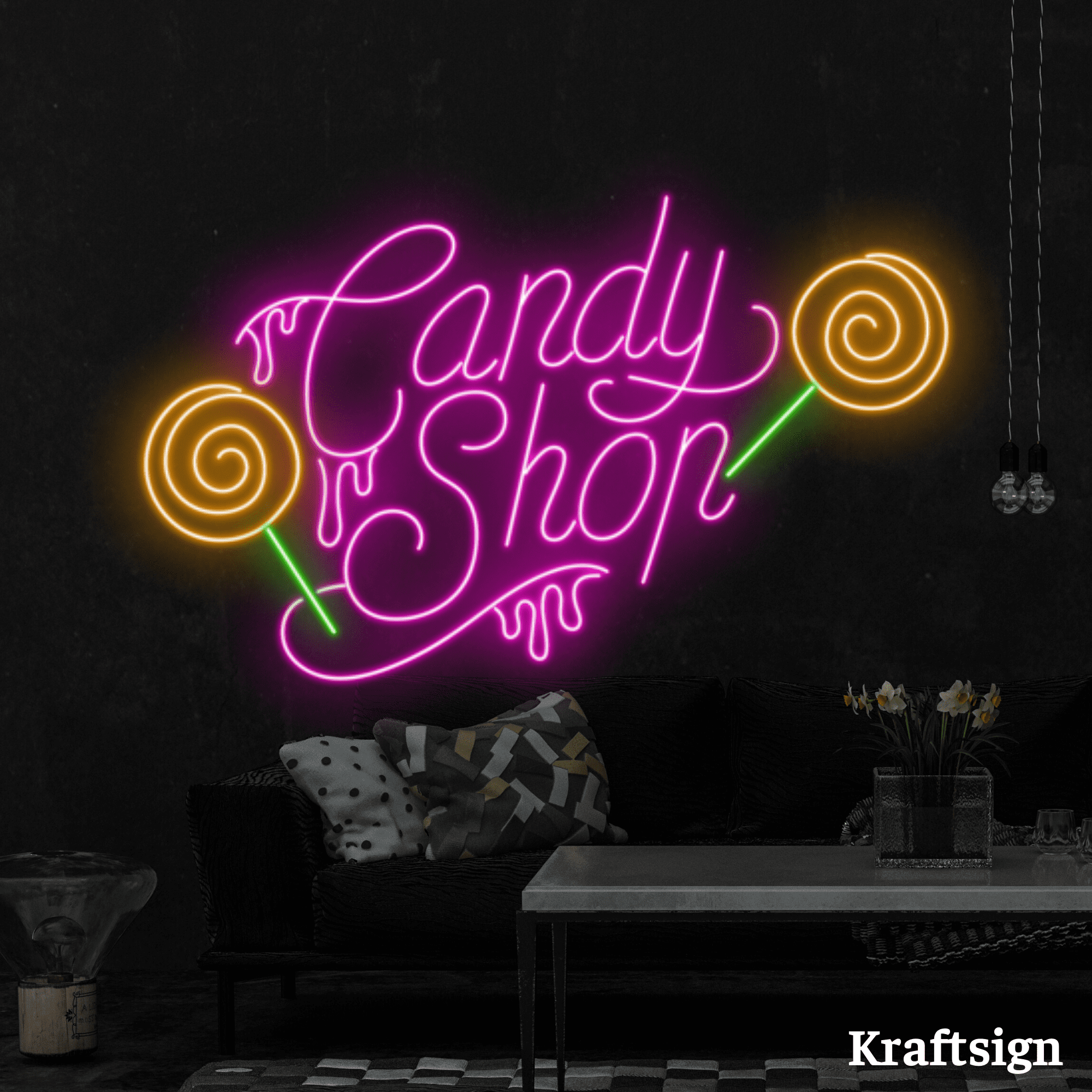 Craftnamesign Candy Shop Neon Signs, Sweet Shop LED Signs, Candy ...