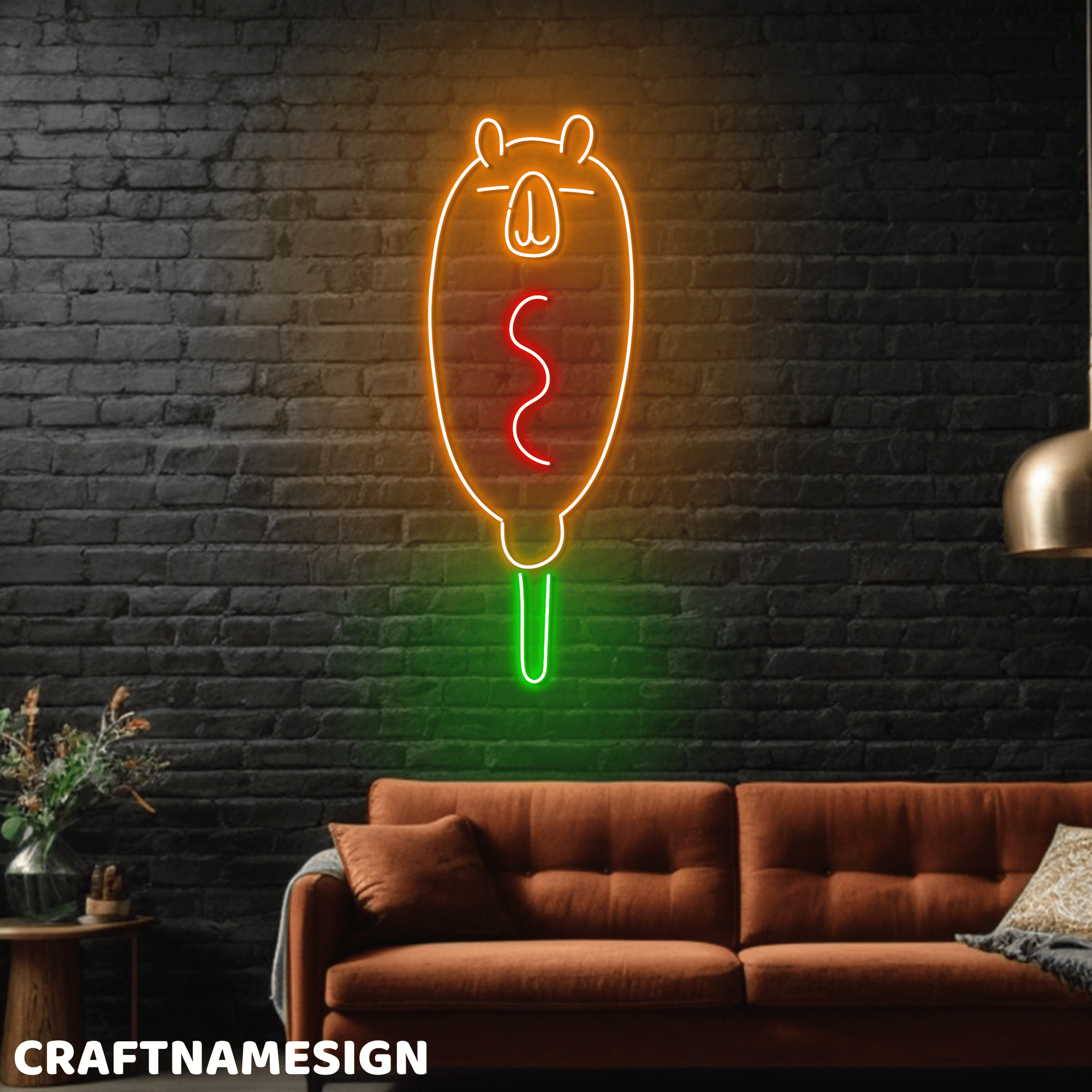 Craftnamesign Capybara Hot Corn Neon Light, Street Food Decor ...