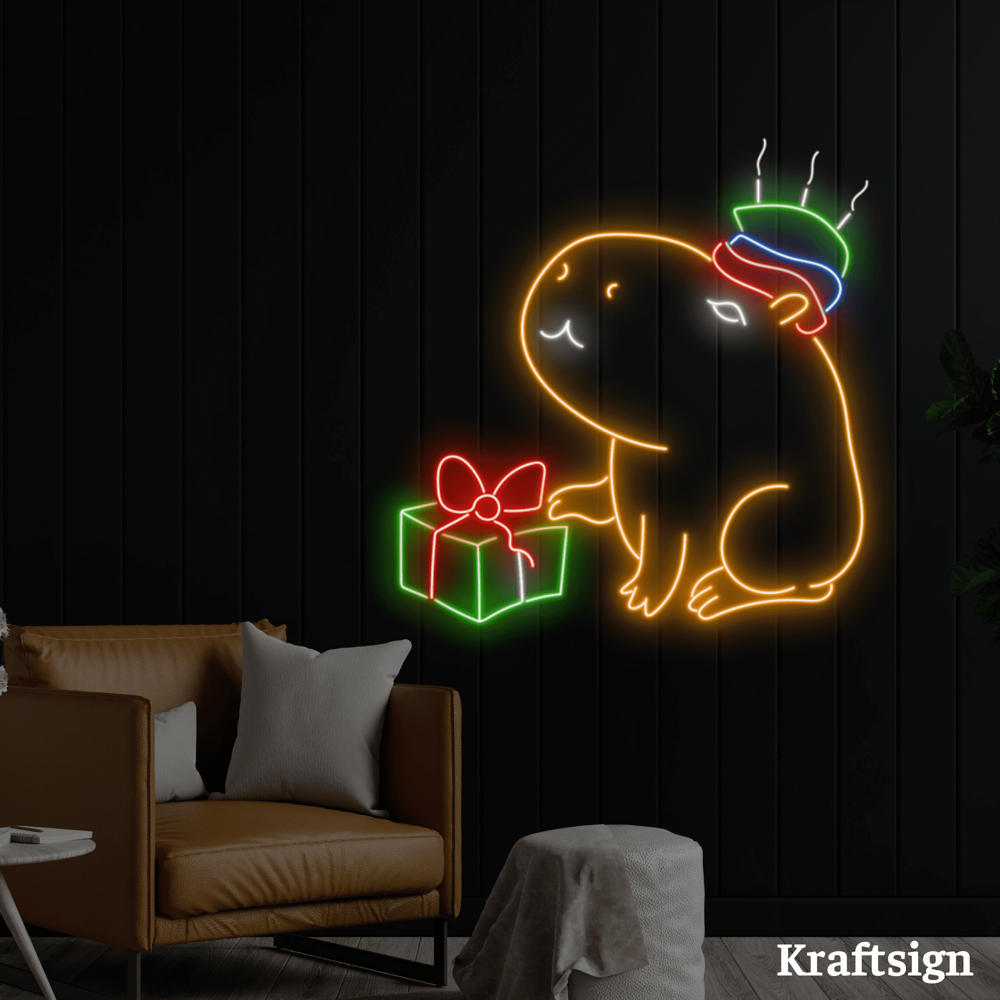 Craftnamesign Capybara Neon Sign, Birthday Party Decor, Nursery Room ...