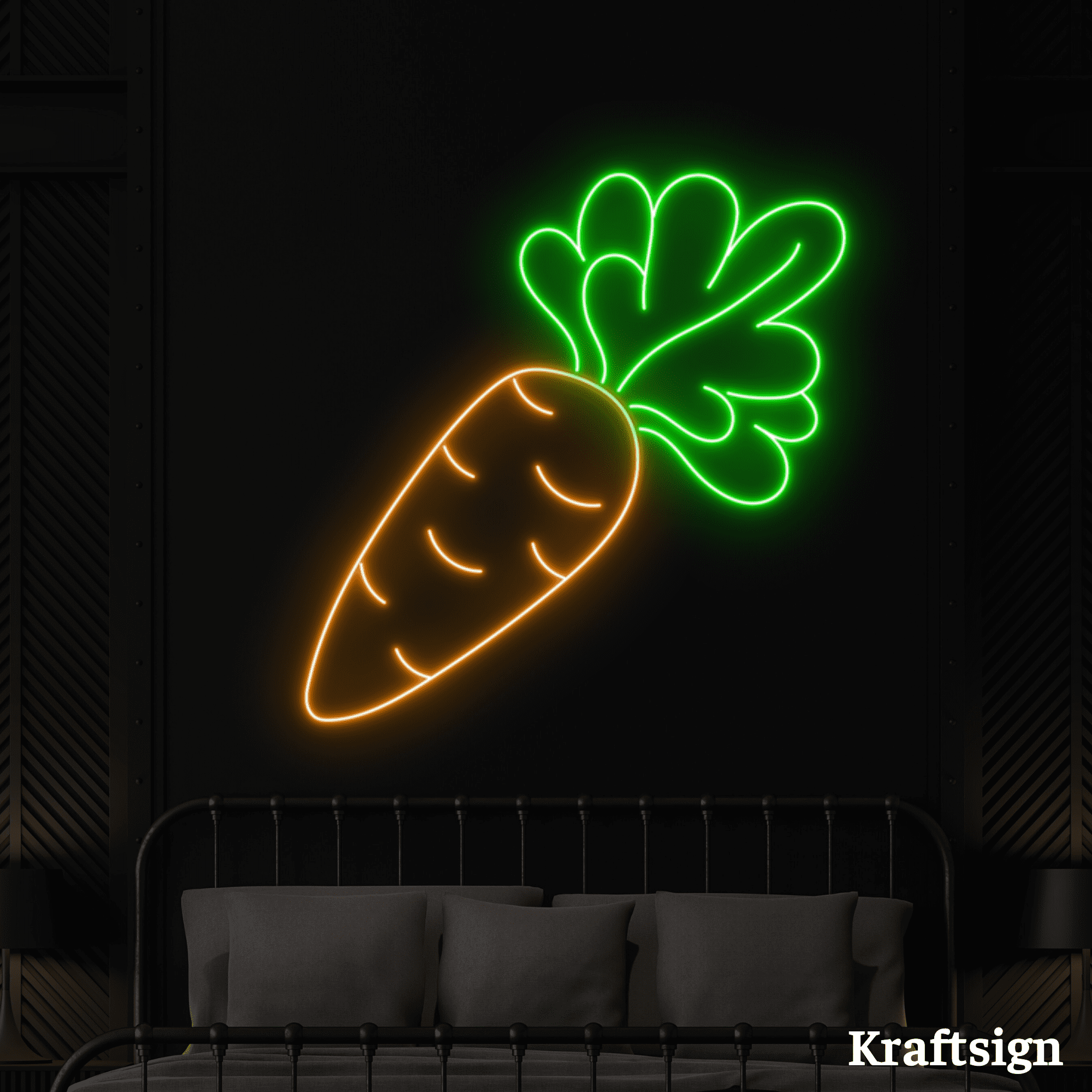 Craftnamesign Carrot Neon Sign, Market LED Sign, Kid Room Decor, Kid ...
