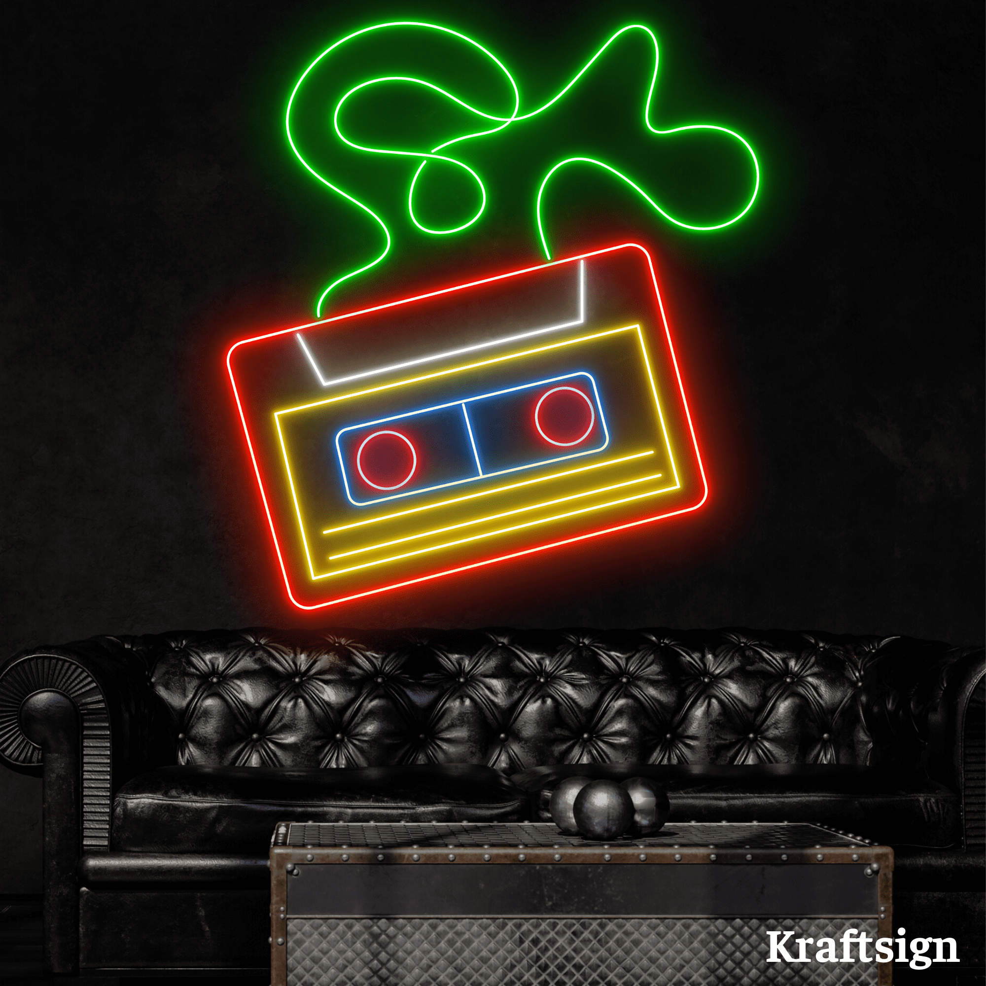 Craftnamesign Cassette Neon Sign, Cassette LED Sign, Cassette Wall ...
