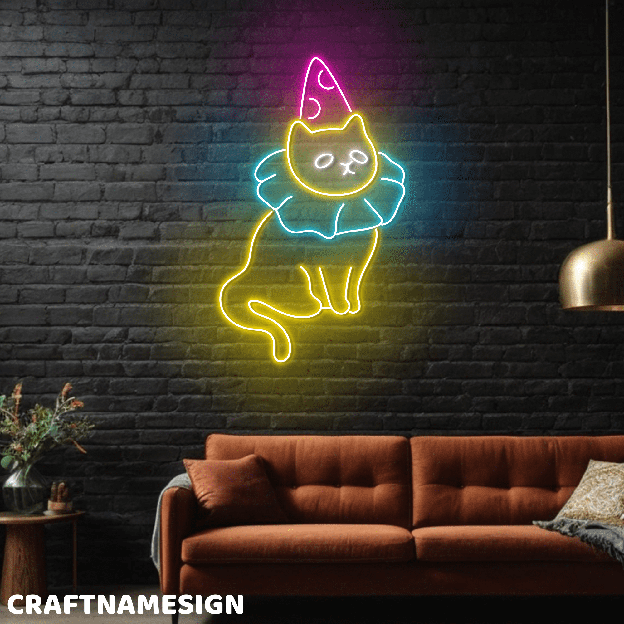 Craftnamesign Cat Birthday Neon Sign, Cat Shop Wall Art, Nursery Wall ...