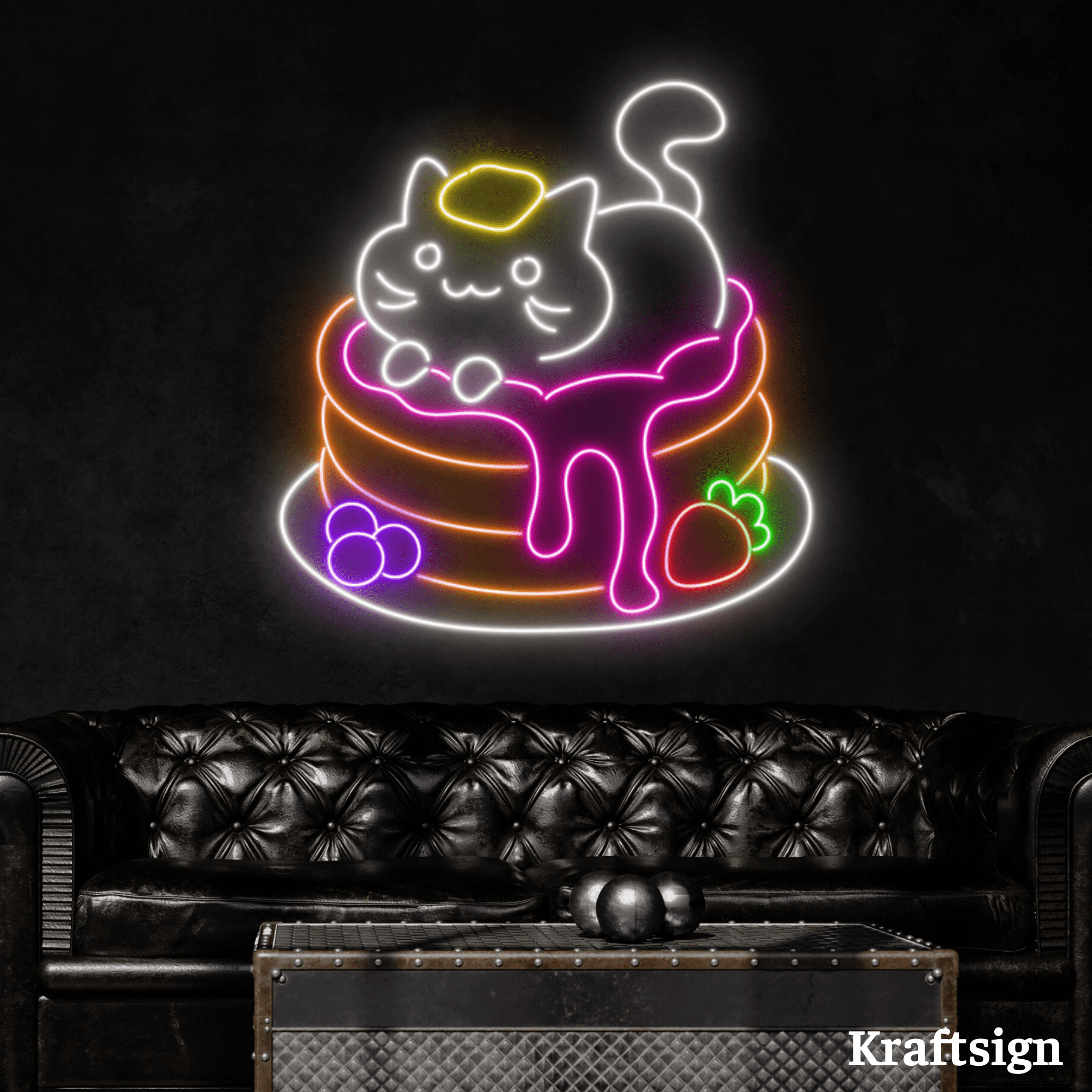 Craftnamesign Cat Cake Neon Sign,Bakery Decor,Cakes Shop Wall Art,Kid ...