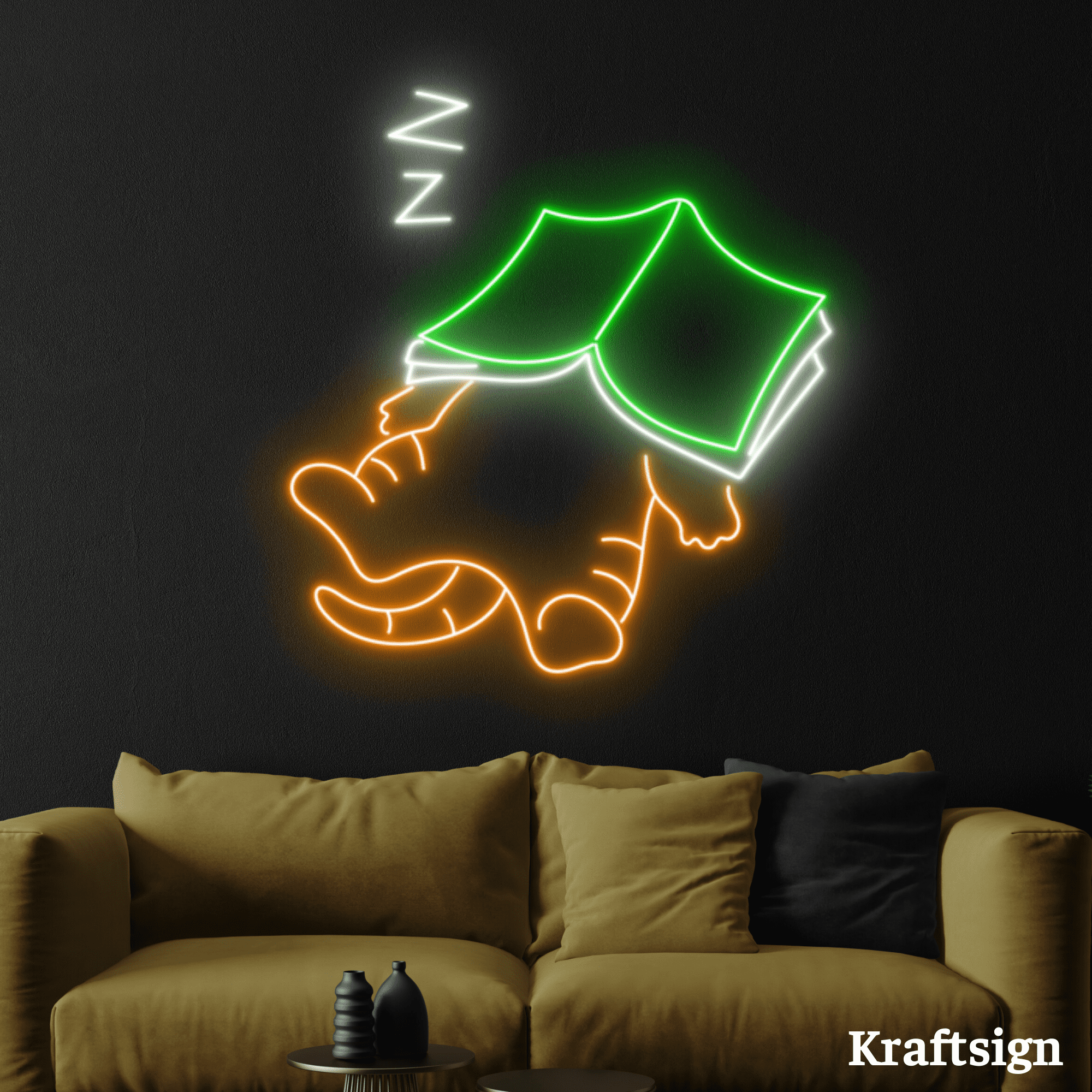 Craftnamesign Cat Sleep Neon Sign, Book Store LED Sign, Bedroom Decor ...