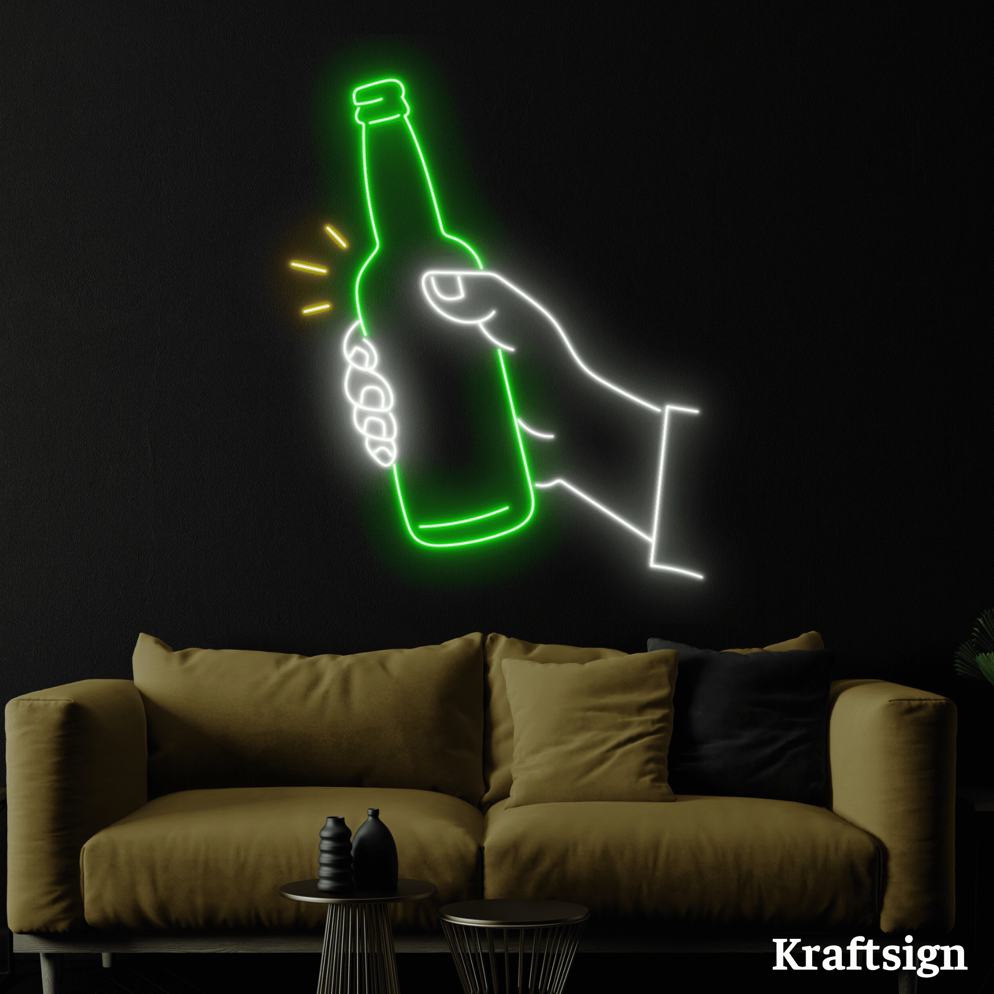 Craftnamesign Cheer Neon Sign, Restaurant Decor, Bistro Beer LED Sign ...