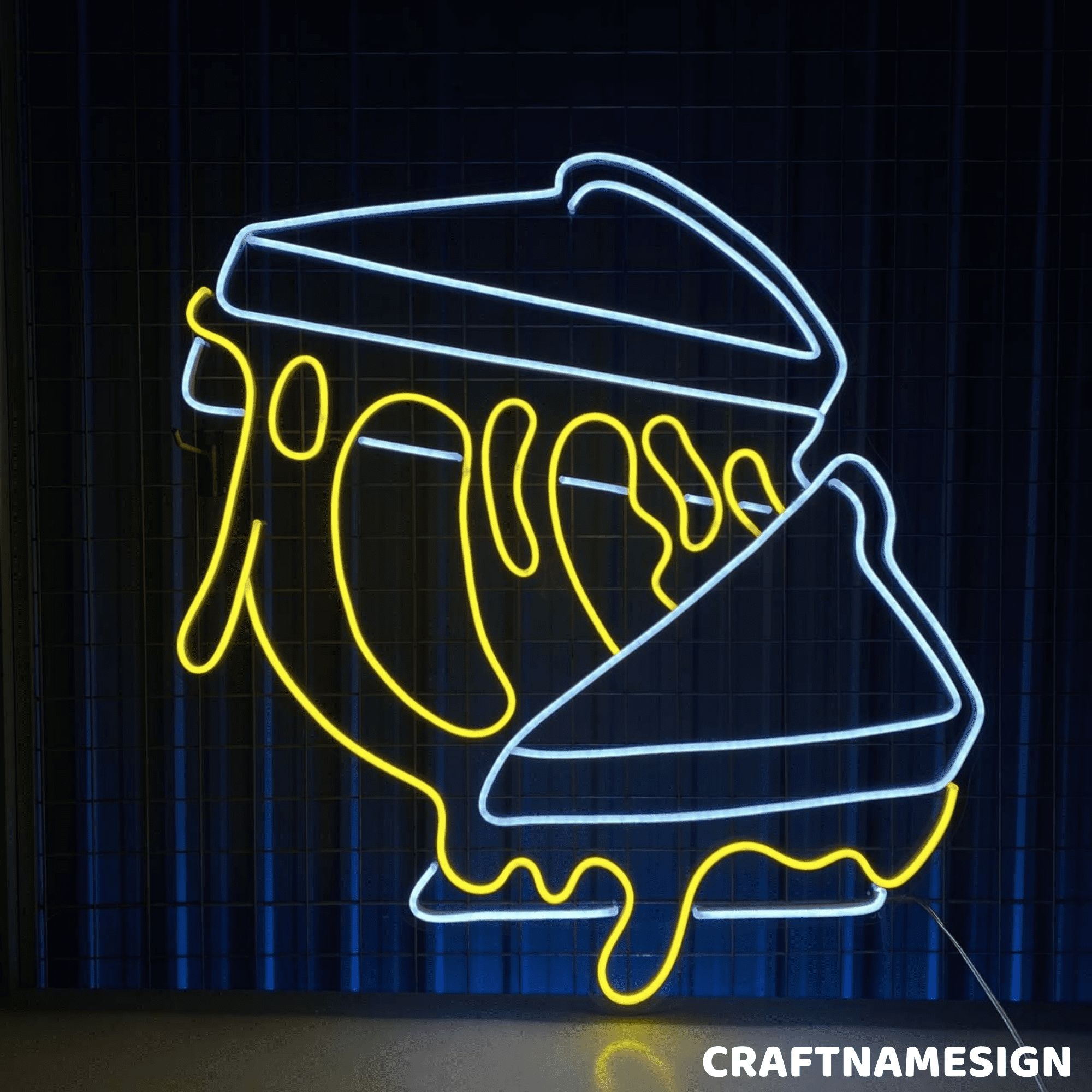 Craftnamesign Cheese Cake Neon Sign, Wall Decor For Cake Shop, Dessert ...