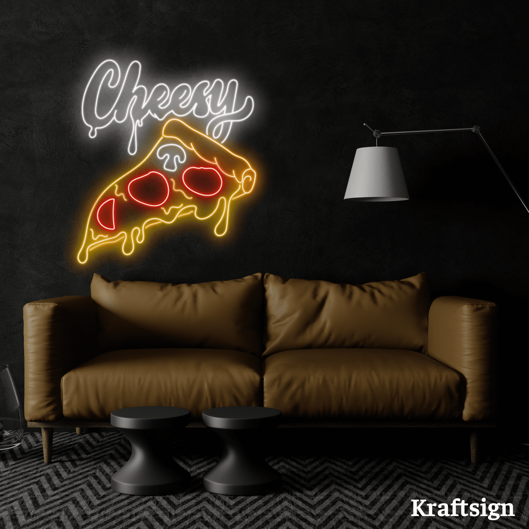 Craftnamesign Cheesy Neon Signs, Pizza Restaurant Decor, Pizza LED ...