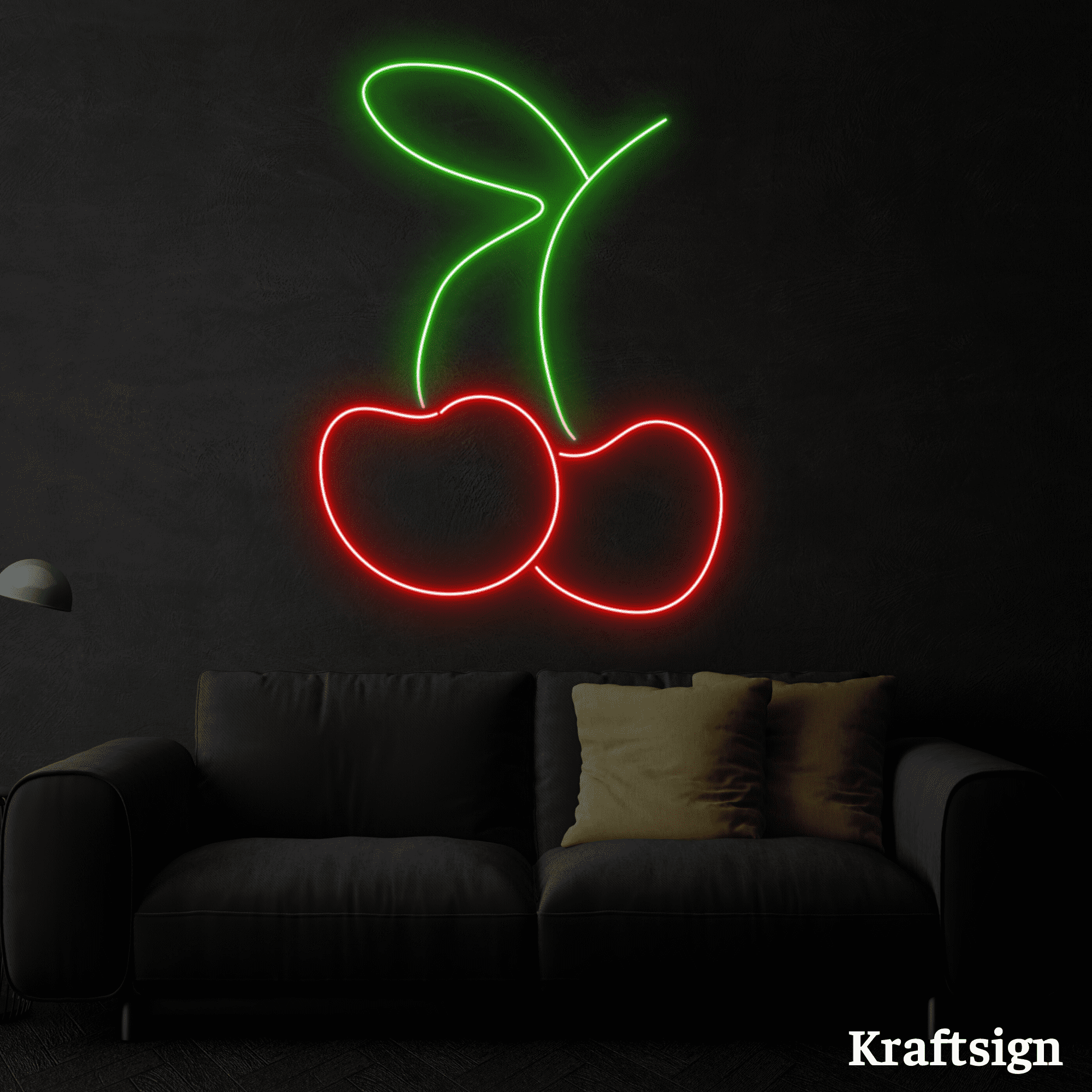 Craftnamesign Cherry Neon Sign, Fruit Shop Decor, Cherry Shop LED ...