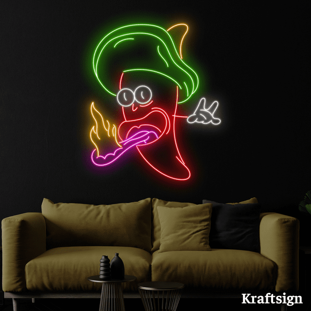 Craftnamesign Chili Peppers Neon Sign, Restaurant Decor, Spicy LED Sign ...