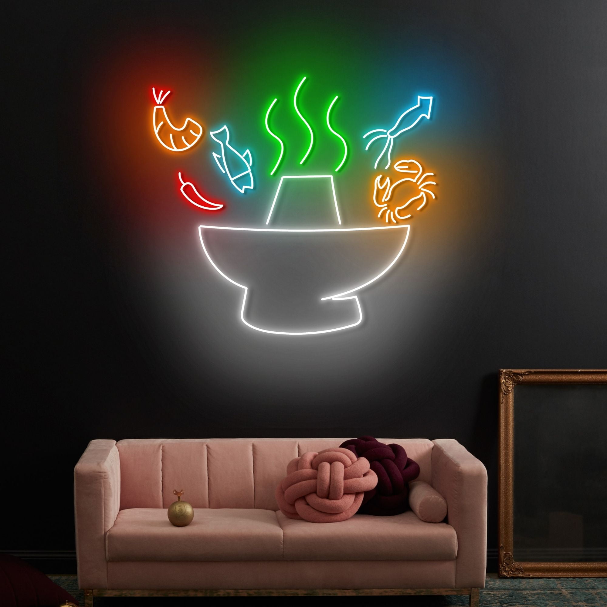Craftnamesign China Hot Pot Neon Sign, Chinese Hot Pot LED Light Wall ...