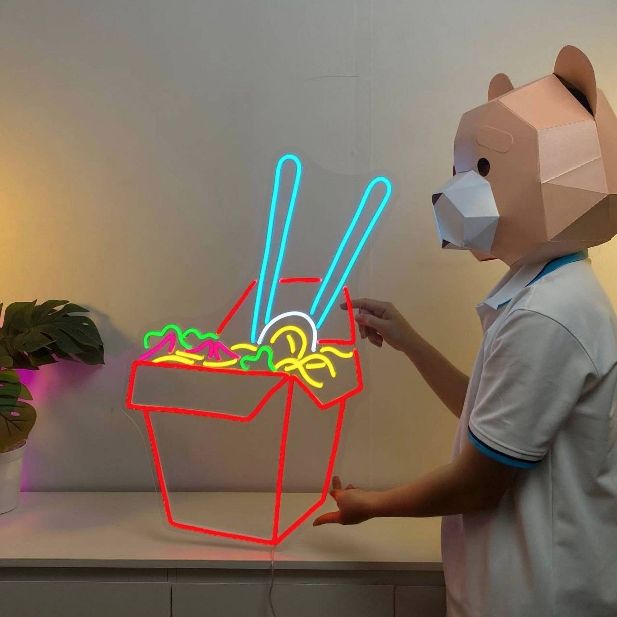 Craftnamesign Chinese Noodles Neon Sign Decor, Noodles Restaurant Led ...