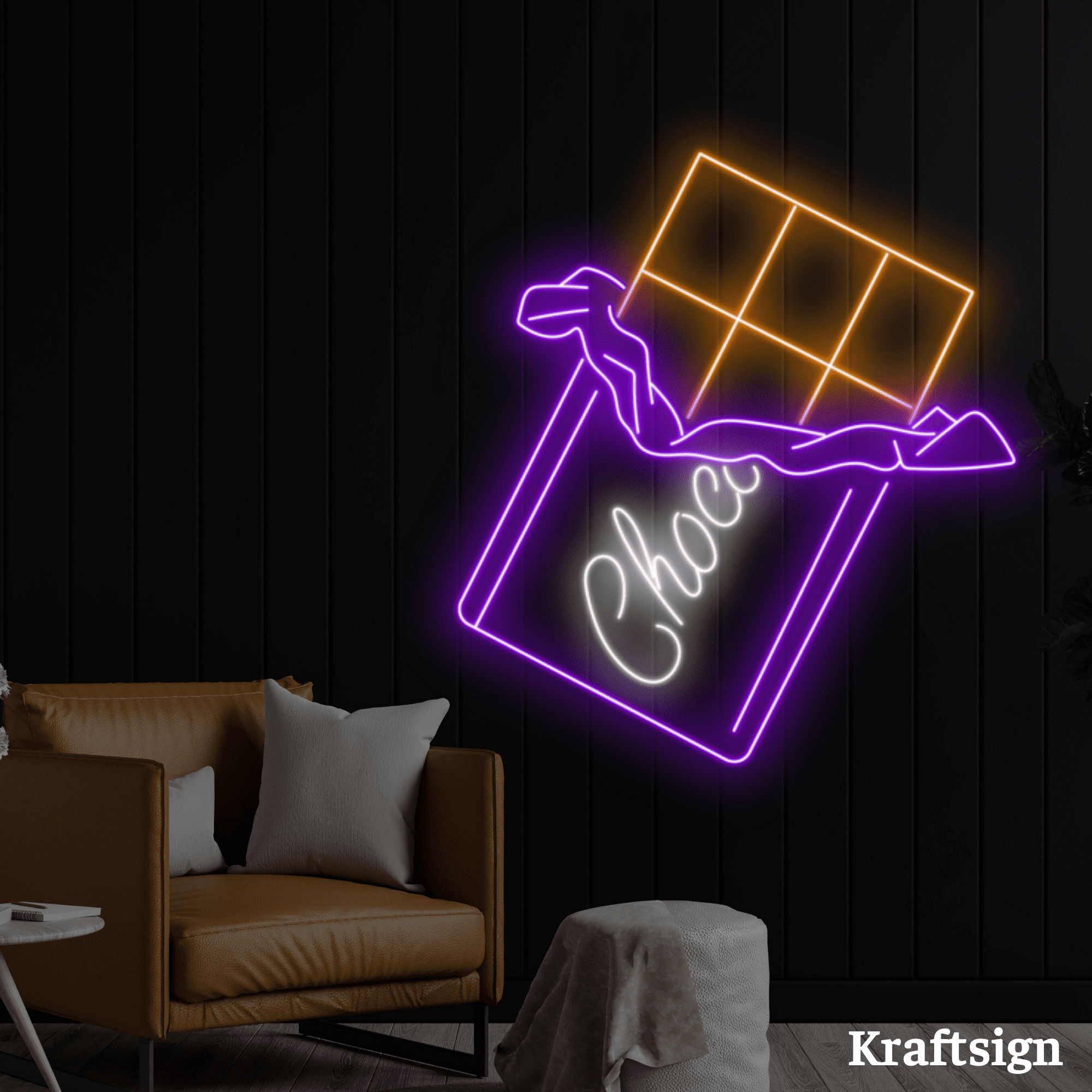 Craftnamesign Chocolate Neon Sign, Chocolate Shop Decor, Sweet Shop ...