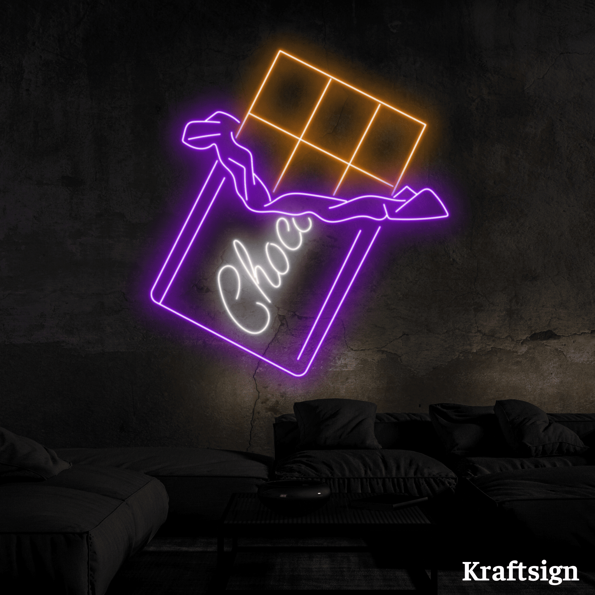 Craftnamesign Chocolate Neon Sign, Chocolate Shop Decor, Sweet Shop ...