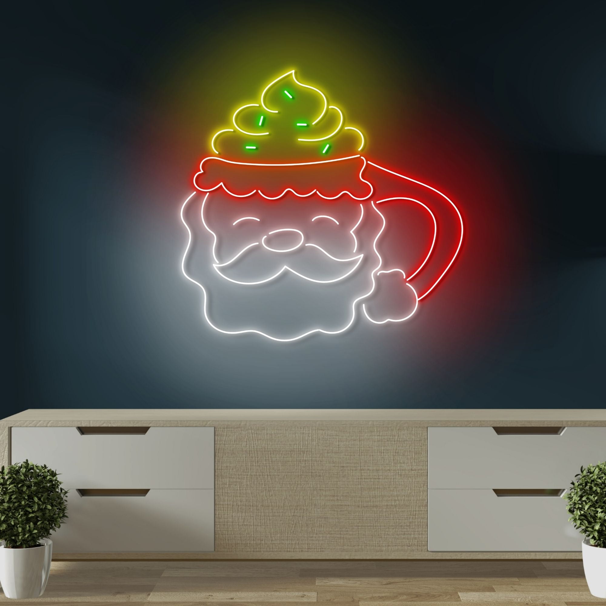 Craftnamesign Chocolate Xmas Neon Light Sign, Coffee Store Wall Art ...