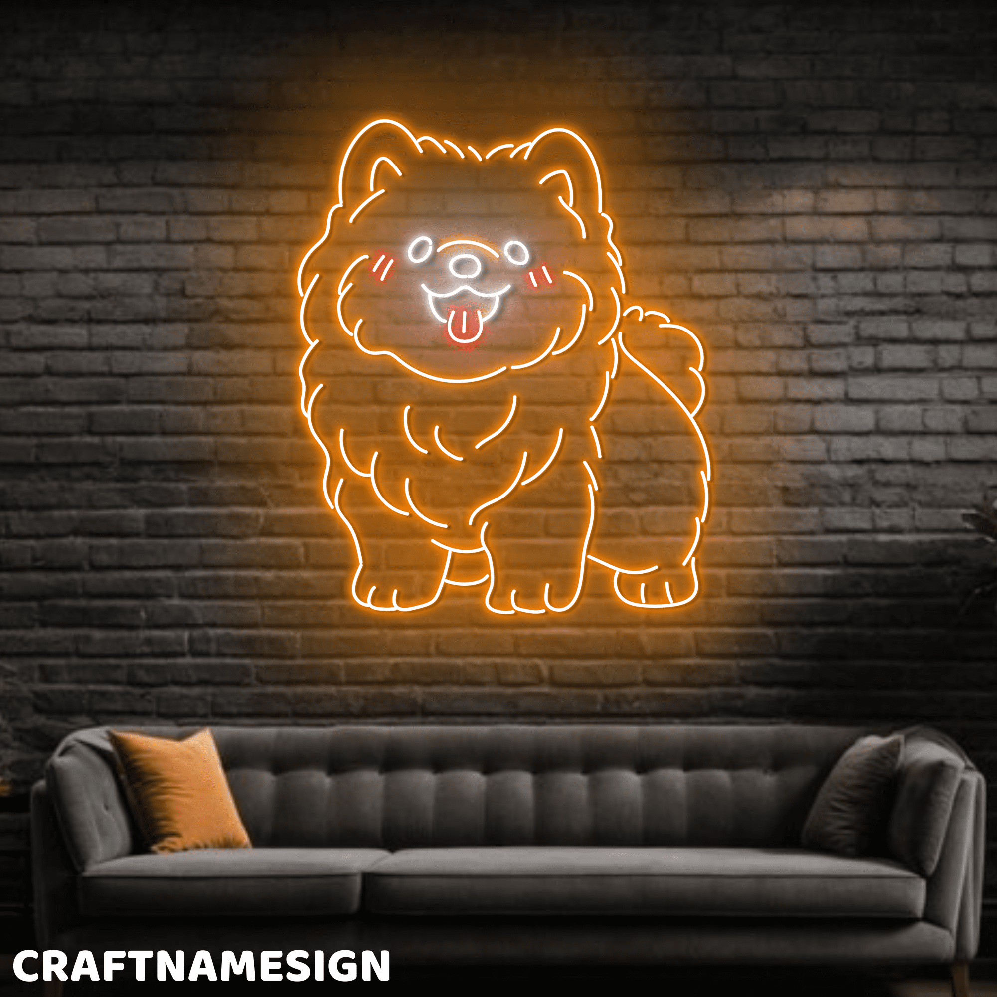 Craftnamesign Chow Chow Dog Neon Light For Pet Grooming Store Wall ...