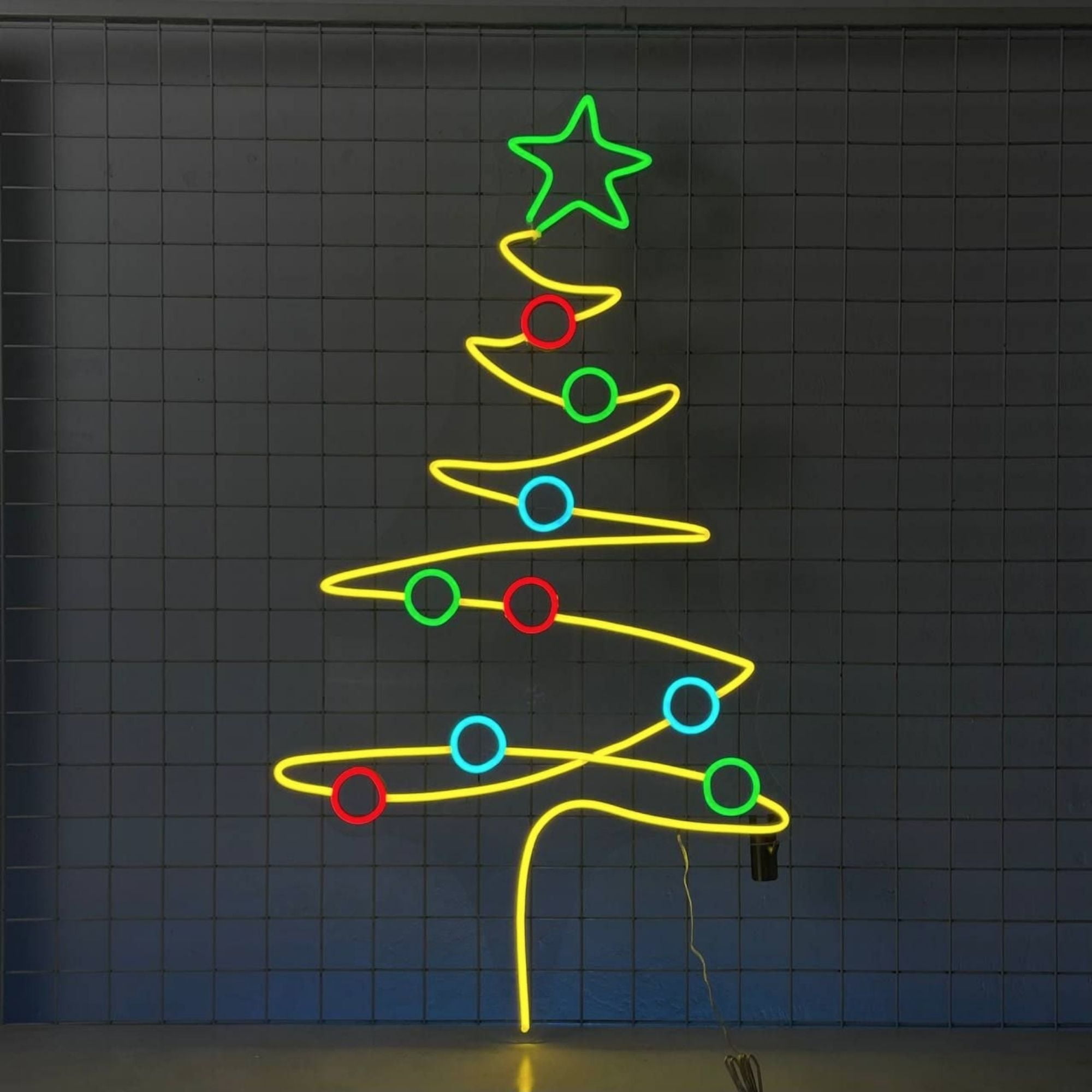 Craftnamesign Christmas Tree Art Neon Sign, Christmas Tree Led Light ...