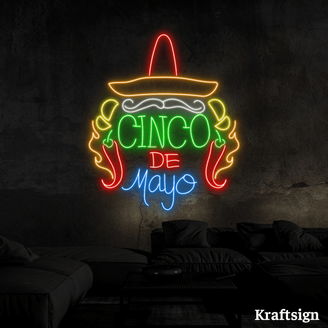 Craftnamesign Cinco De Mayo LED Neon Sign, Mexico Restaurant Shop Decor ...