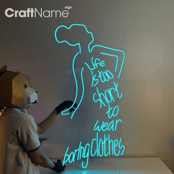 Craftnamesign Clothes Neon Sign for Clothing Boutique, Fashion Shop ...